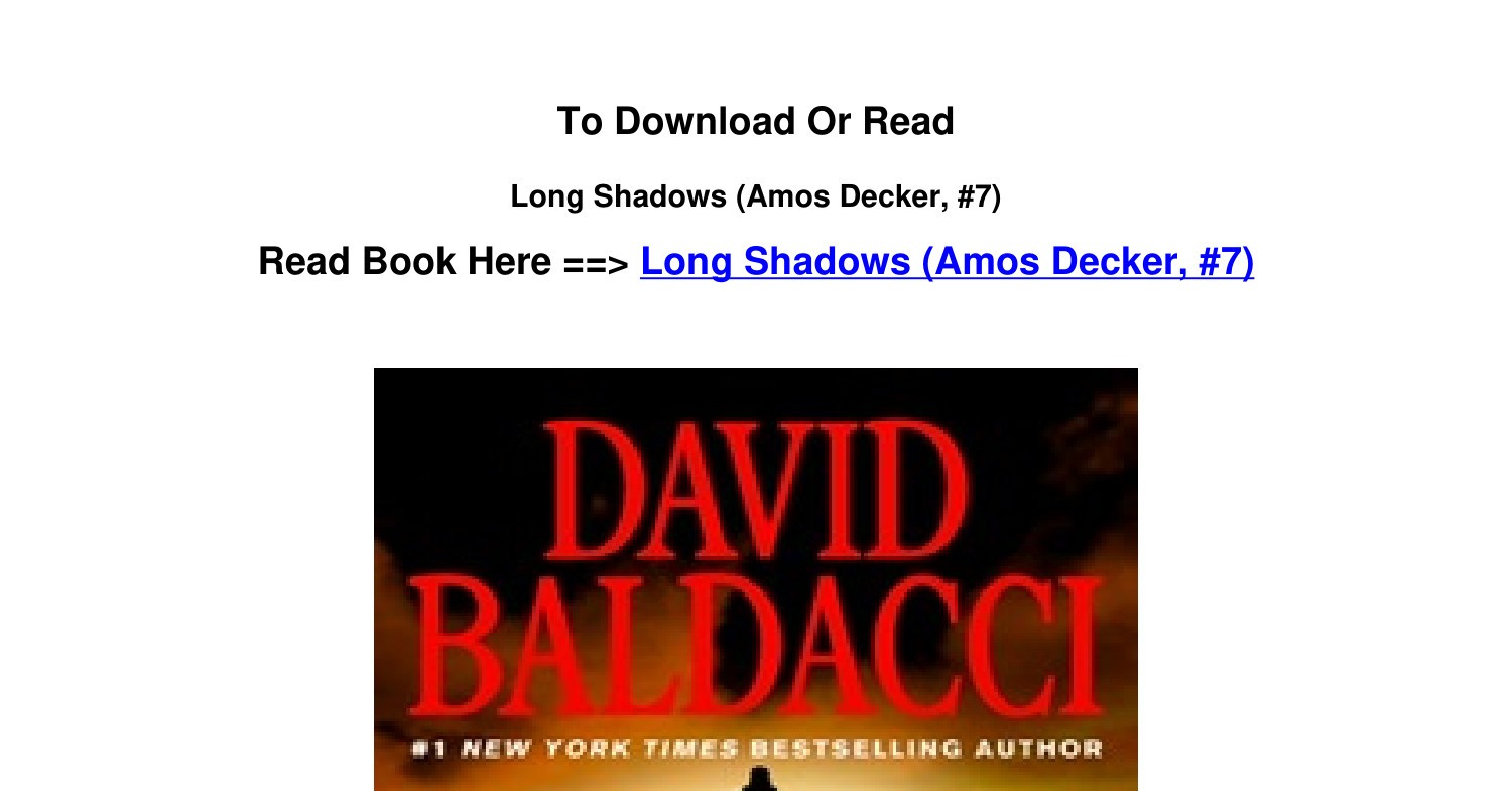 pdf download Long Shadows Amos Decker 7 BY David Baldacci.pdf | DocDroid