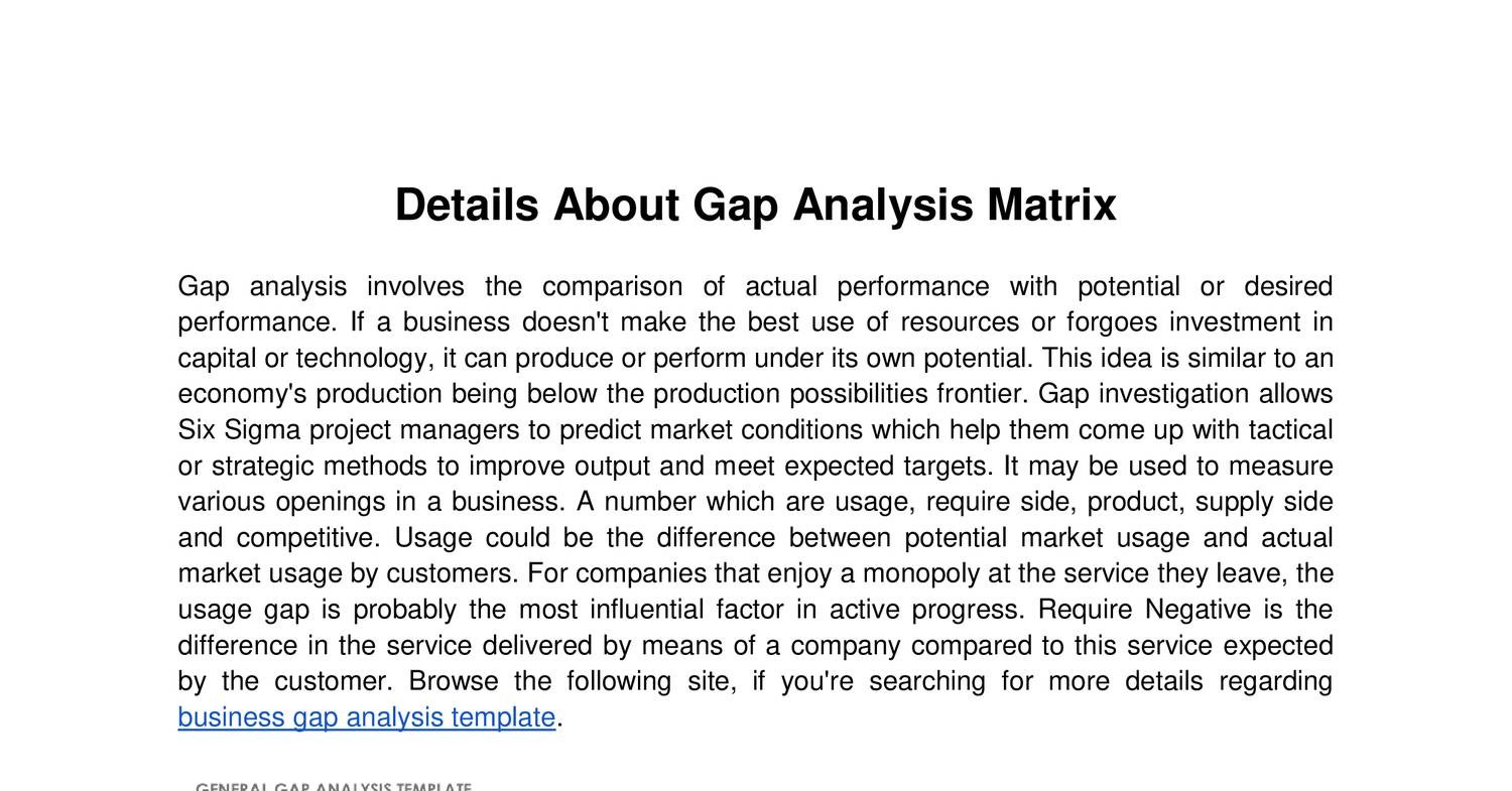 Details About Gap Analysis Matrix.docx | DocDroid