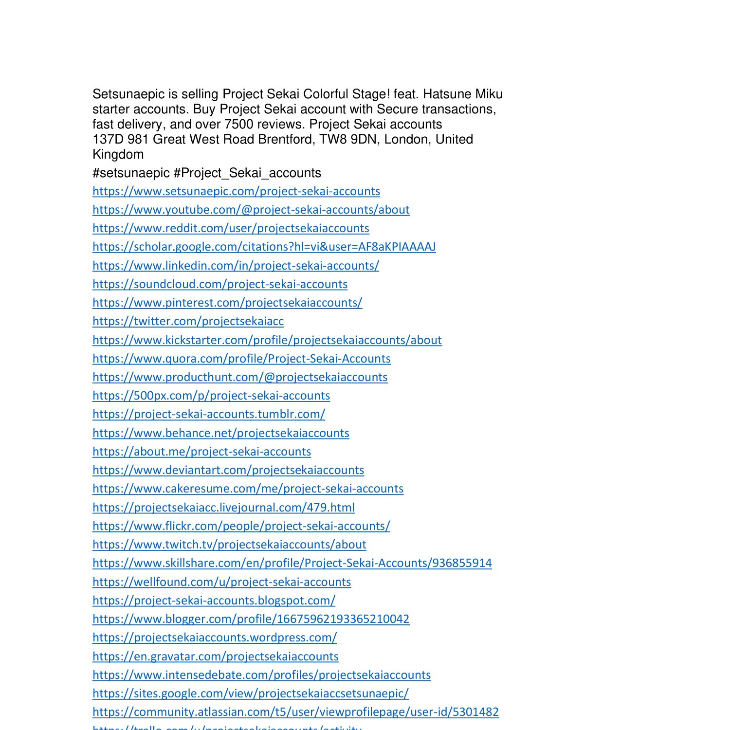 Project Sekai accounts.docx | DocDroid