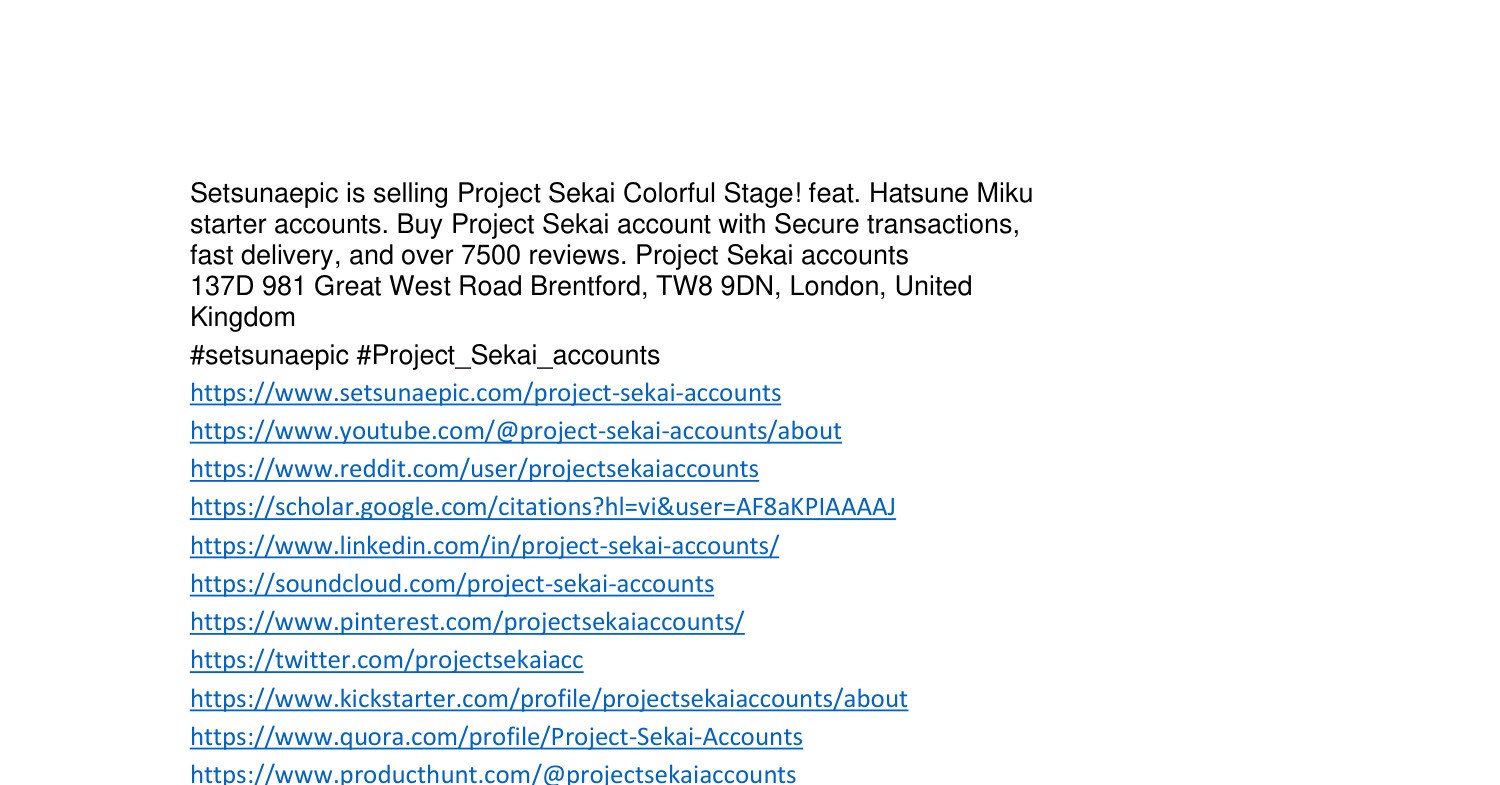Project Sekai accounts.docx | DocDroid