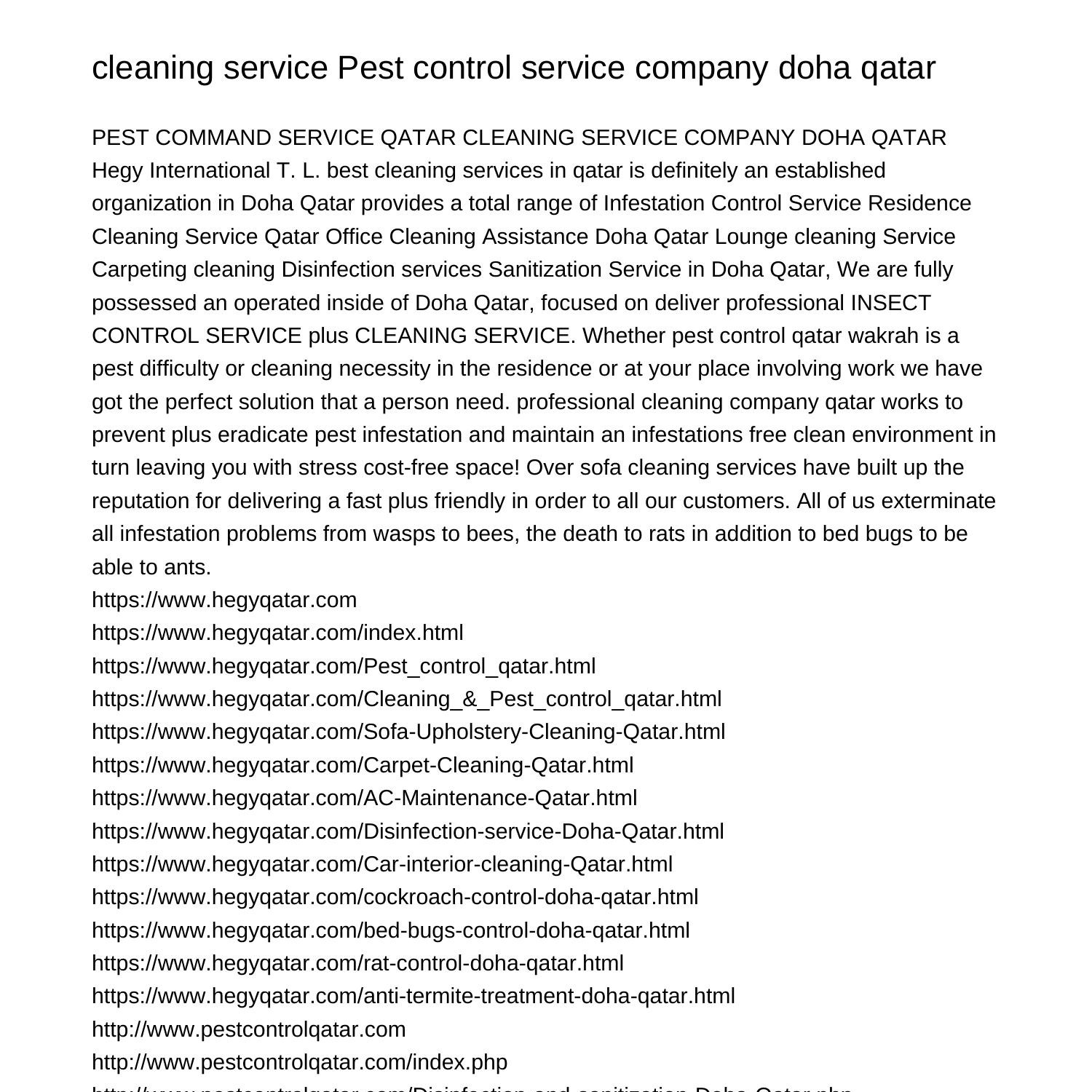 cleanup service Pest management service company doha qatarsxxih.pdf.pdf | DocDroid