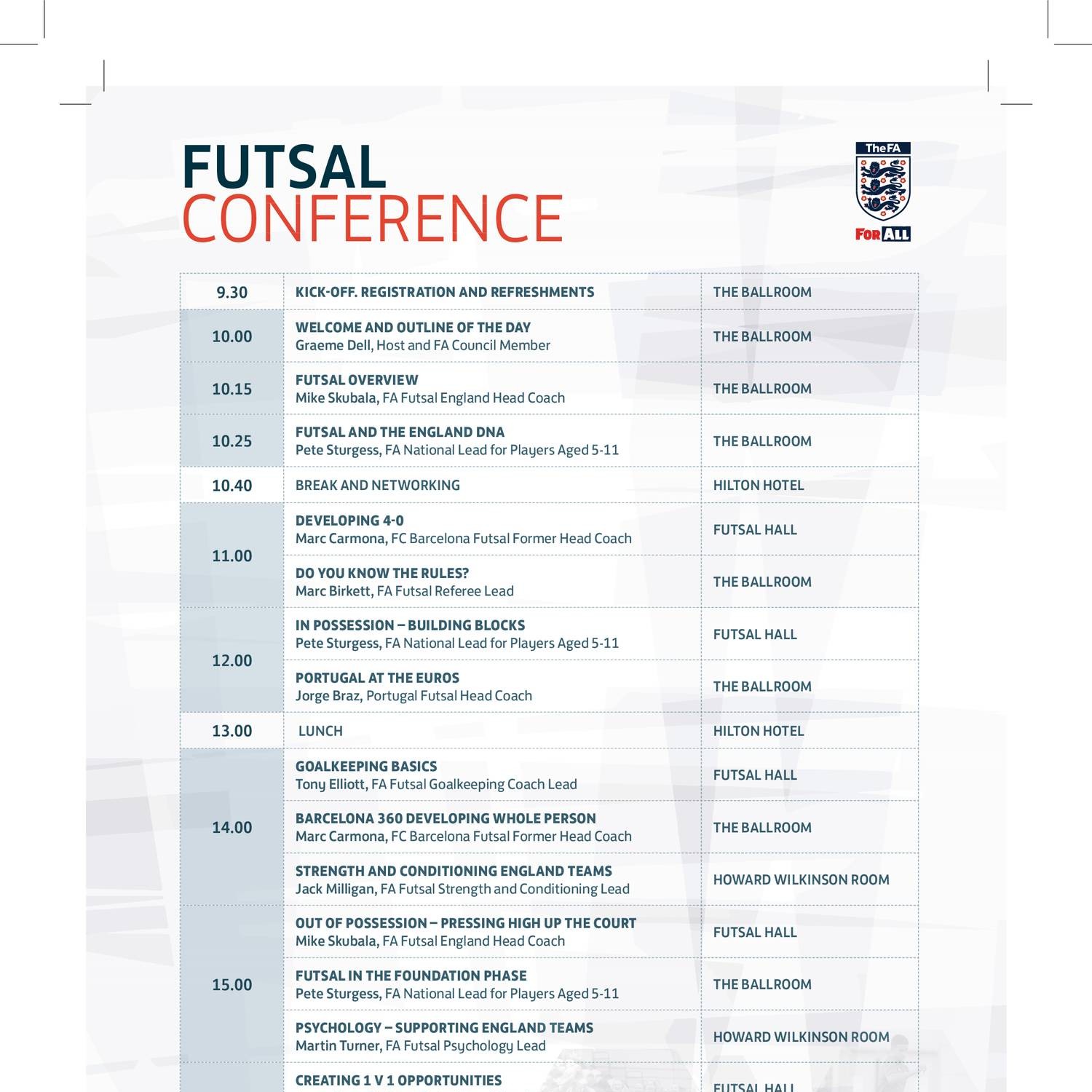 The FA Futsal Conference line-up.pdf | DocDroid