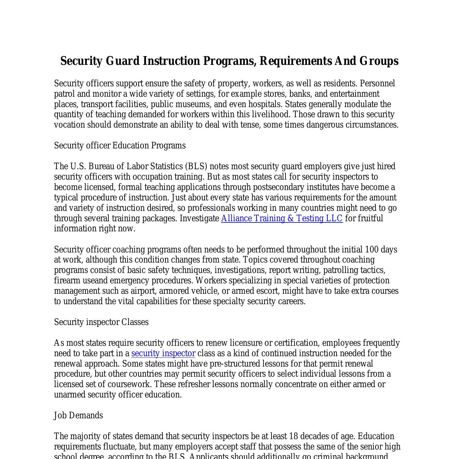 Security Guard Instruction Programs.pdf | DocDroid