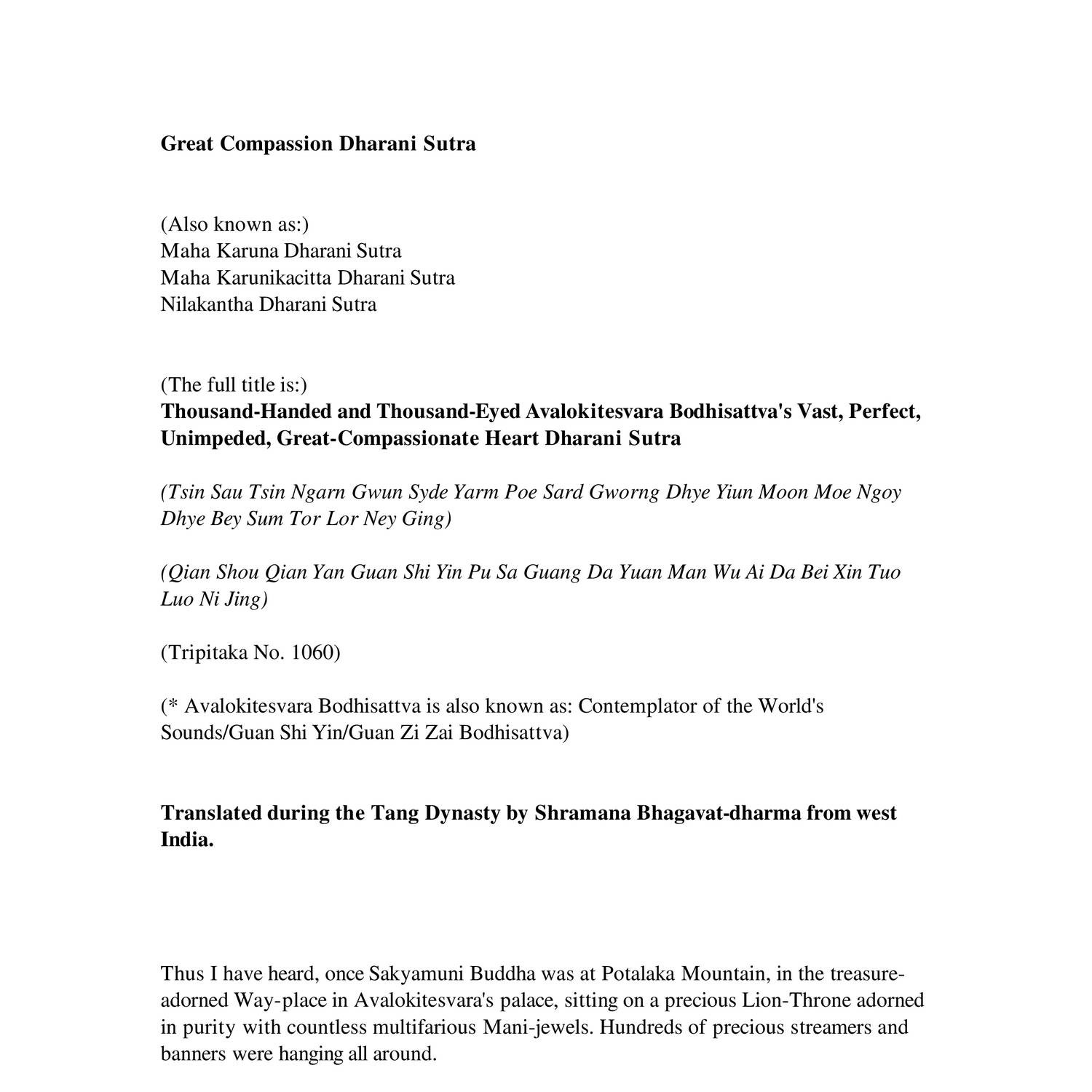 Great Compassion Dharani Sutra.doc.pdf | DocDroid