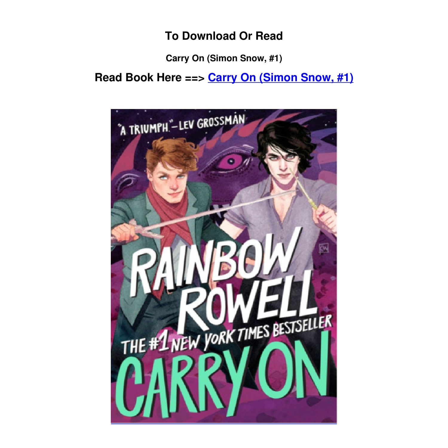 Download Pdf Carry On Simon Snow 1 BY Rainbow Rowell.pdf | DocDroid