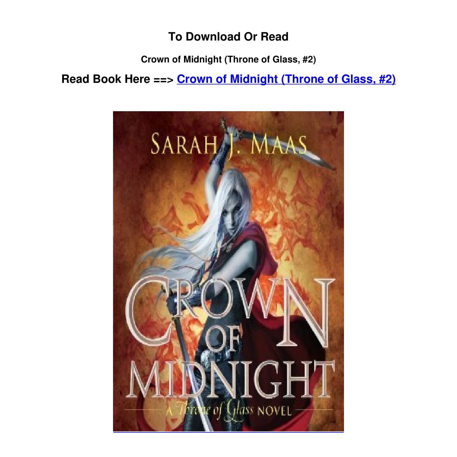 download pdf Crown of Midnight Throne of Glass 2 by Sarah J Maas.pdf ...