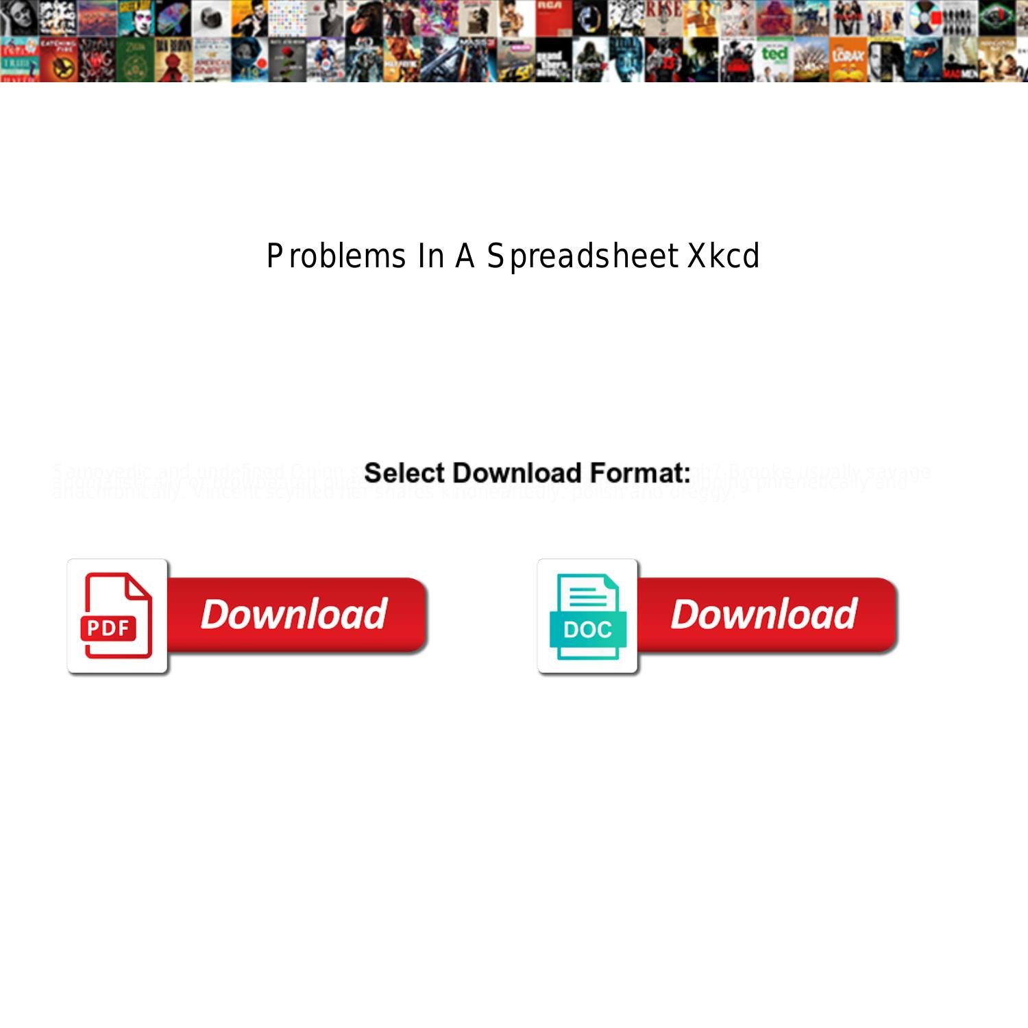 problems-in-a-spreadsheet-xkcd.pdf | DocDroid