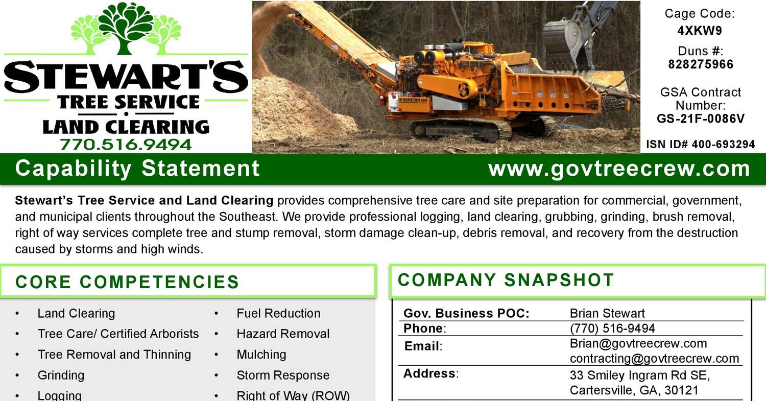 Stewarts Tree Service and Land Clearing Capability Statement_2018_R.pdf ...