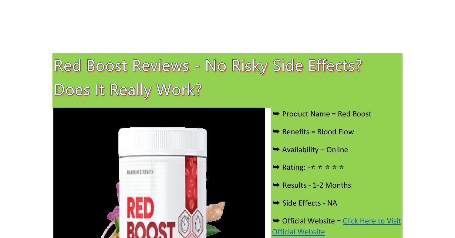Red Boost Reviews.pdf | DocDroid