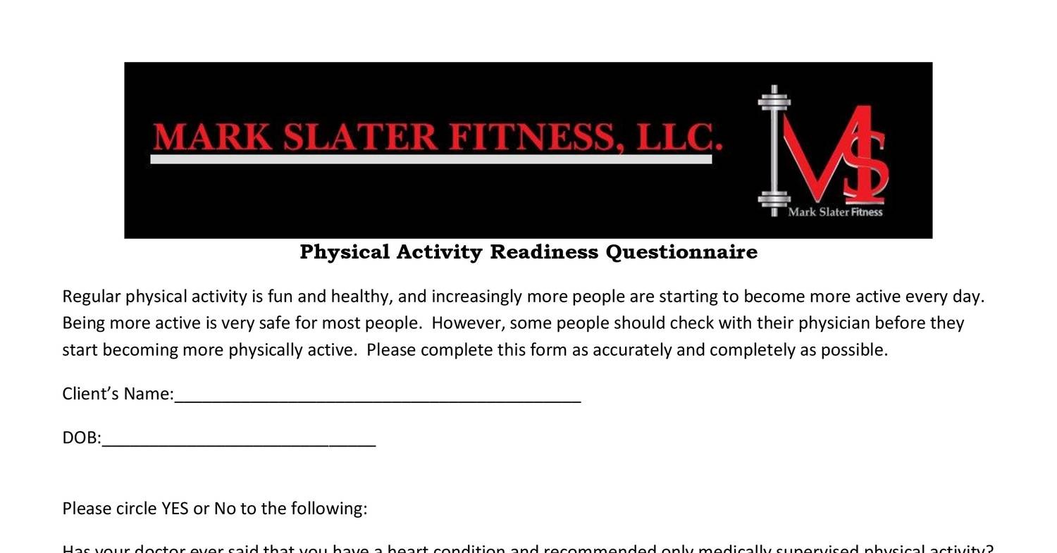 New Physical Activity Readiness Questionnaire.pdf | DocDroid