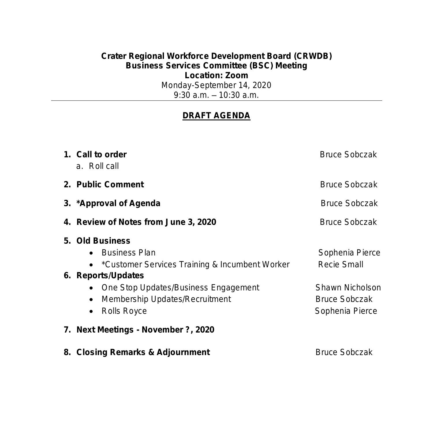 Business Services Committee DRAFT Agenda 060320.docx | DocDroid