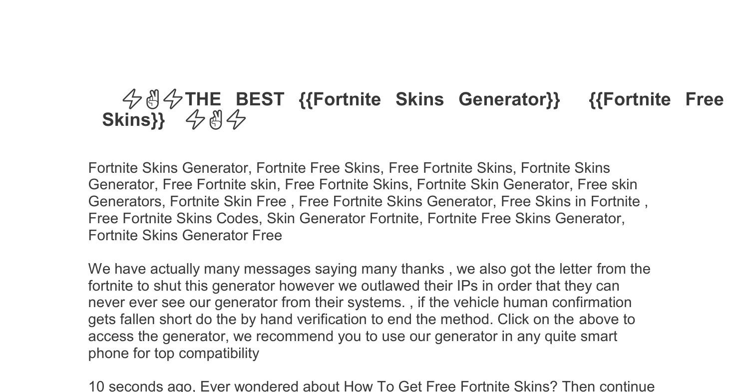 Fortnite-Skins-Generator-Fortnite-Free-Skin⚡.pdf | DocDroid