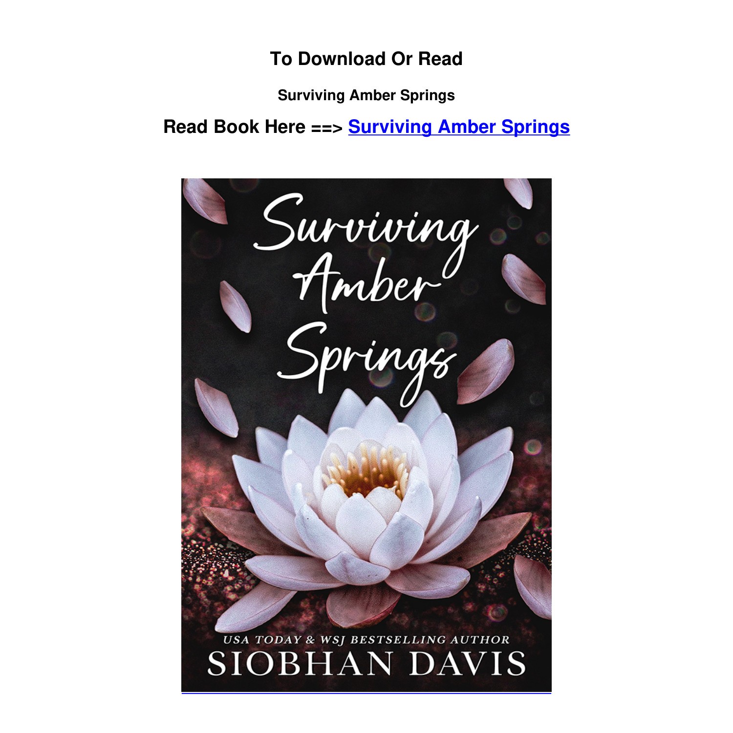 DOWNLOAD EPub Surviving Amber Springs By Siobhan Davis.pdf | DocDroid