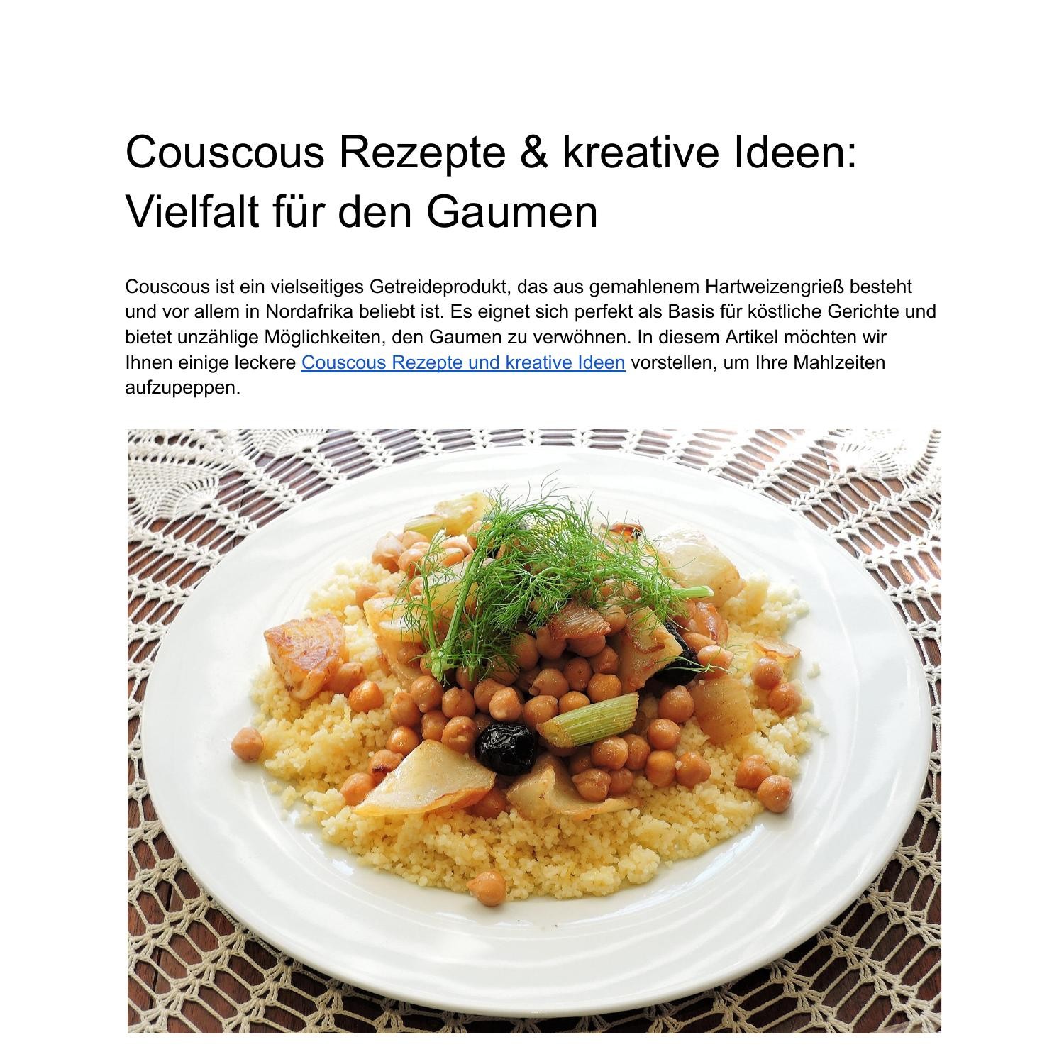 Couscous Rezepte & kreative Ideen: Vielfalt für den Gaumen.pdf | DocDroid