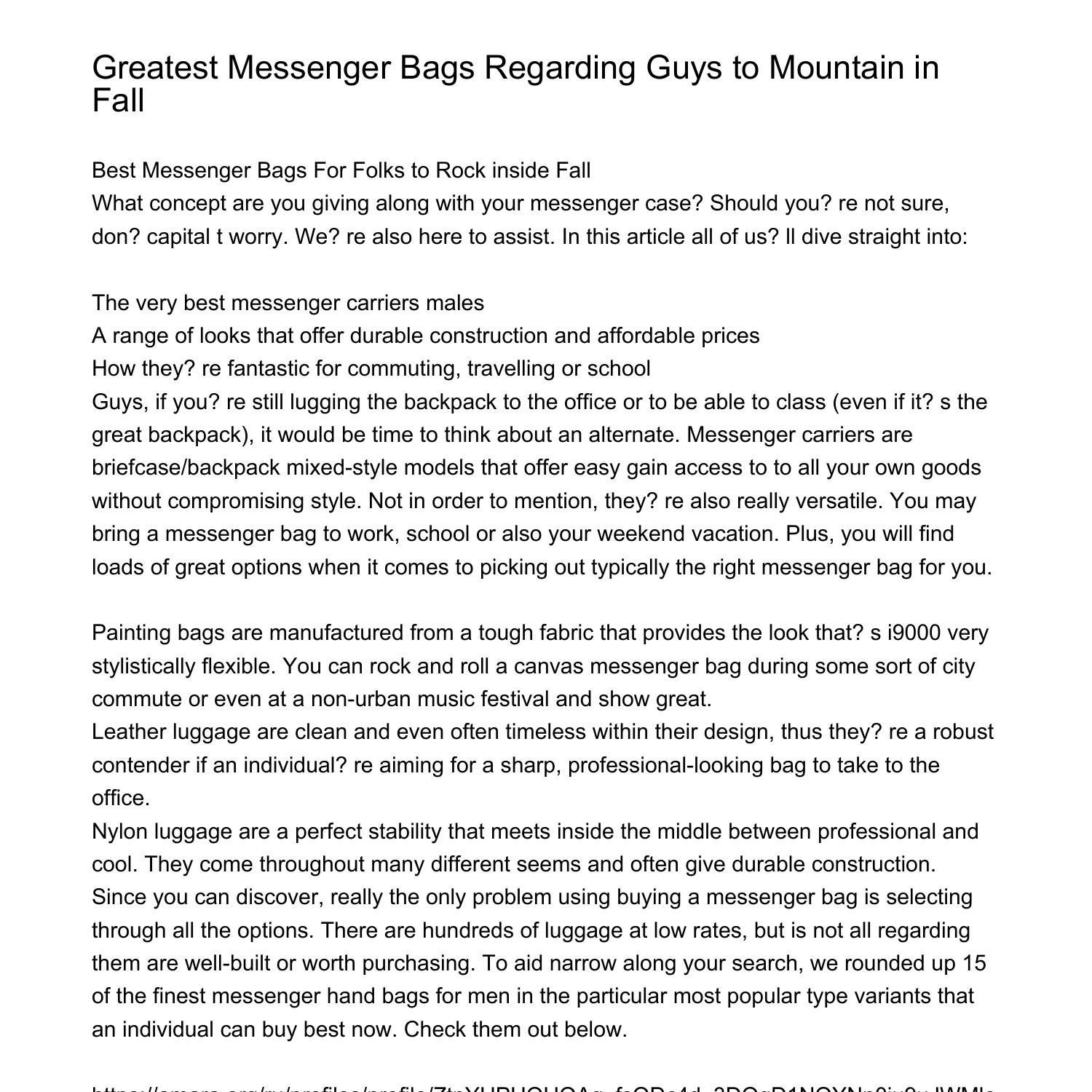 Best Messenger Bags With regard to Guys to Rock and roll in Fallvspab ...