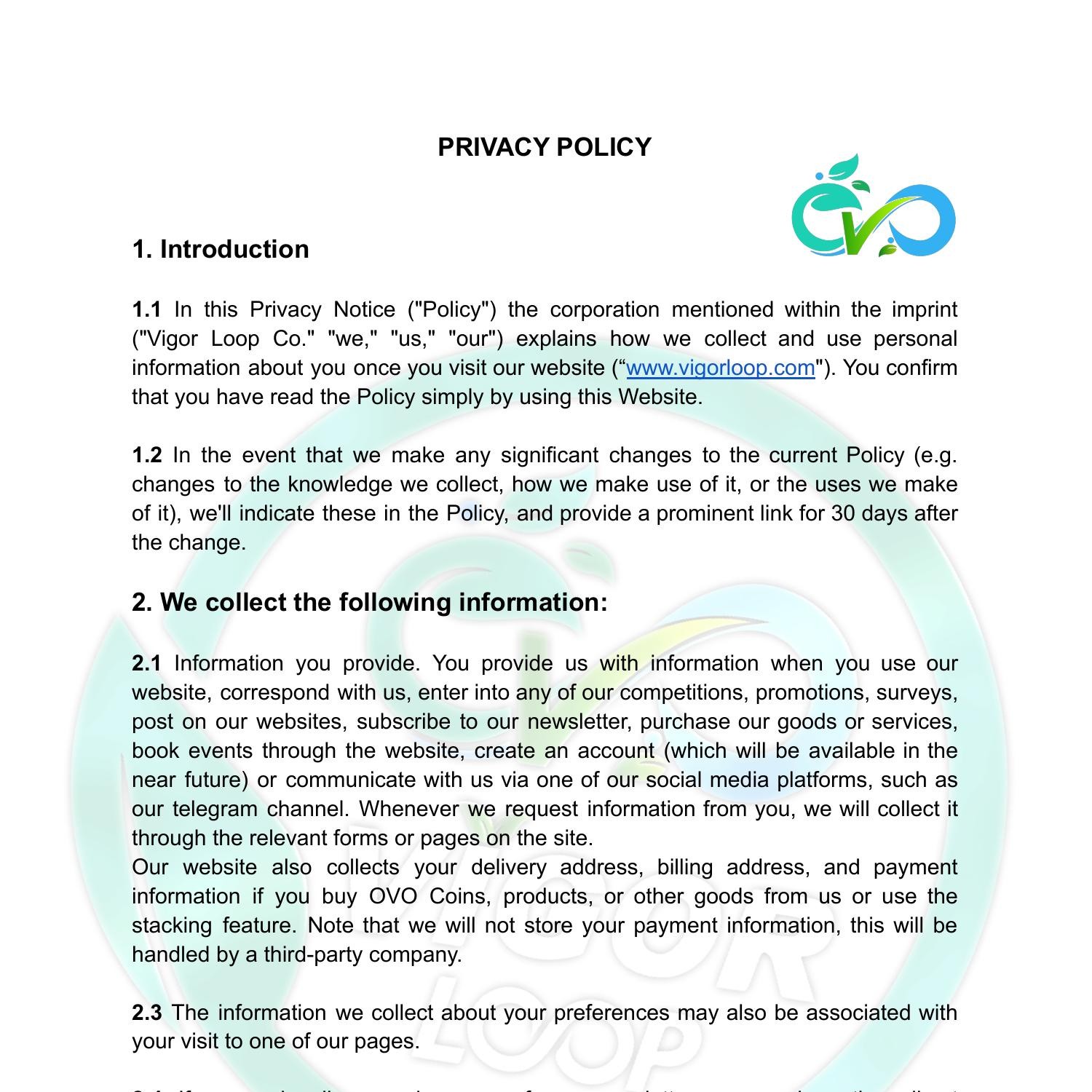 Privacy Policy Vigor Loop.pdf | DocDroid