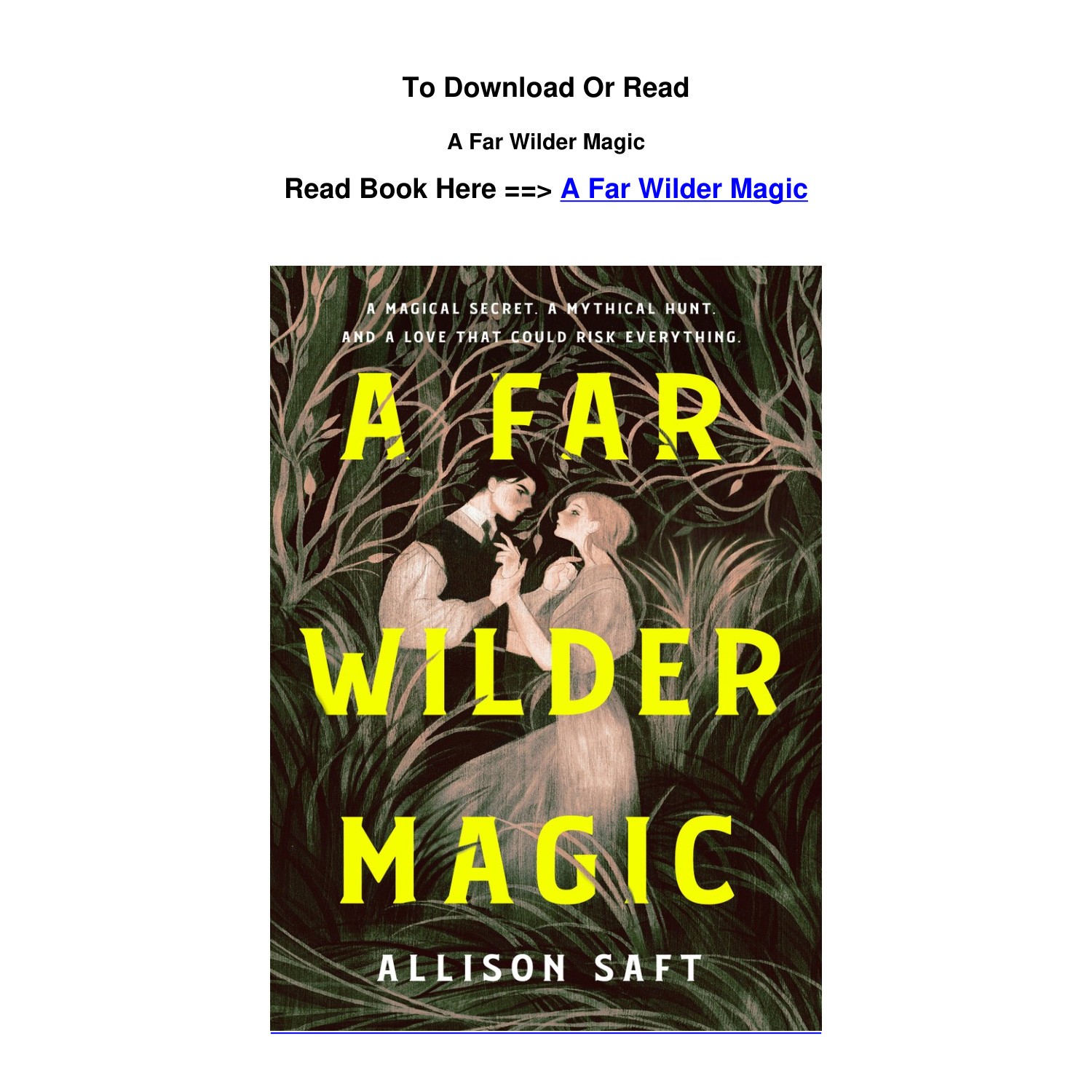 download EPub A Far Wilder Magic by Allison Saft.pdf | DocDroid