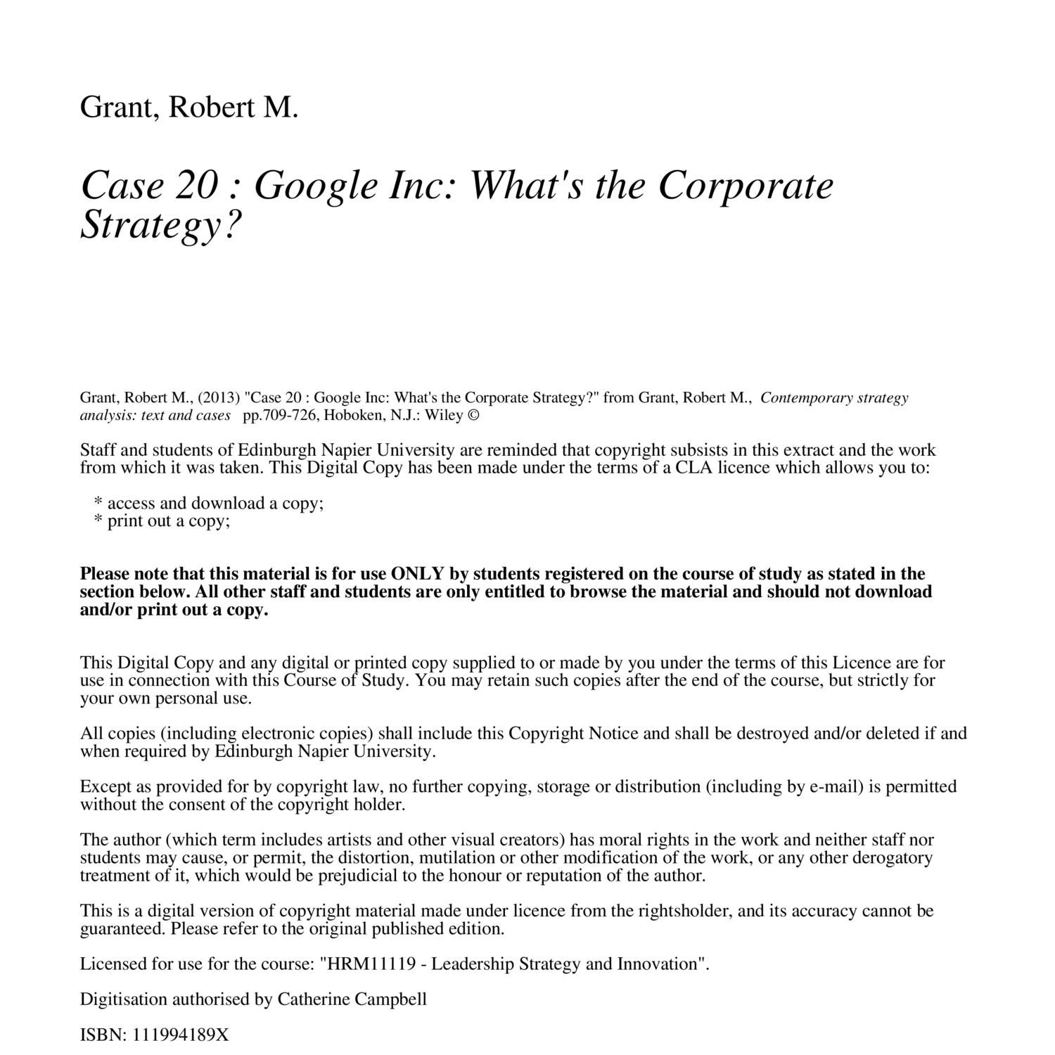 Google Inc - What's the Corporate Strategy.pdf | DocDroid