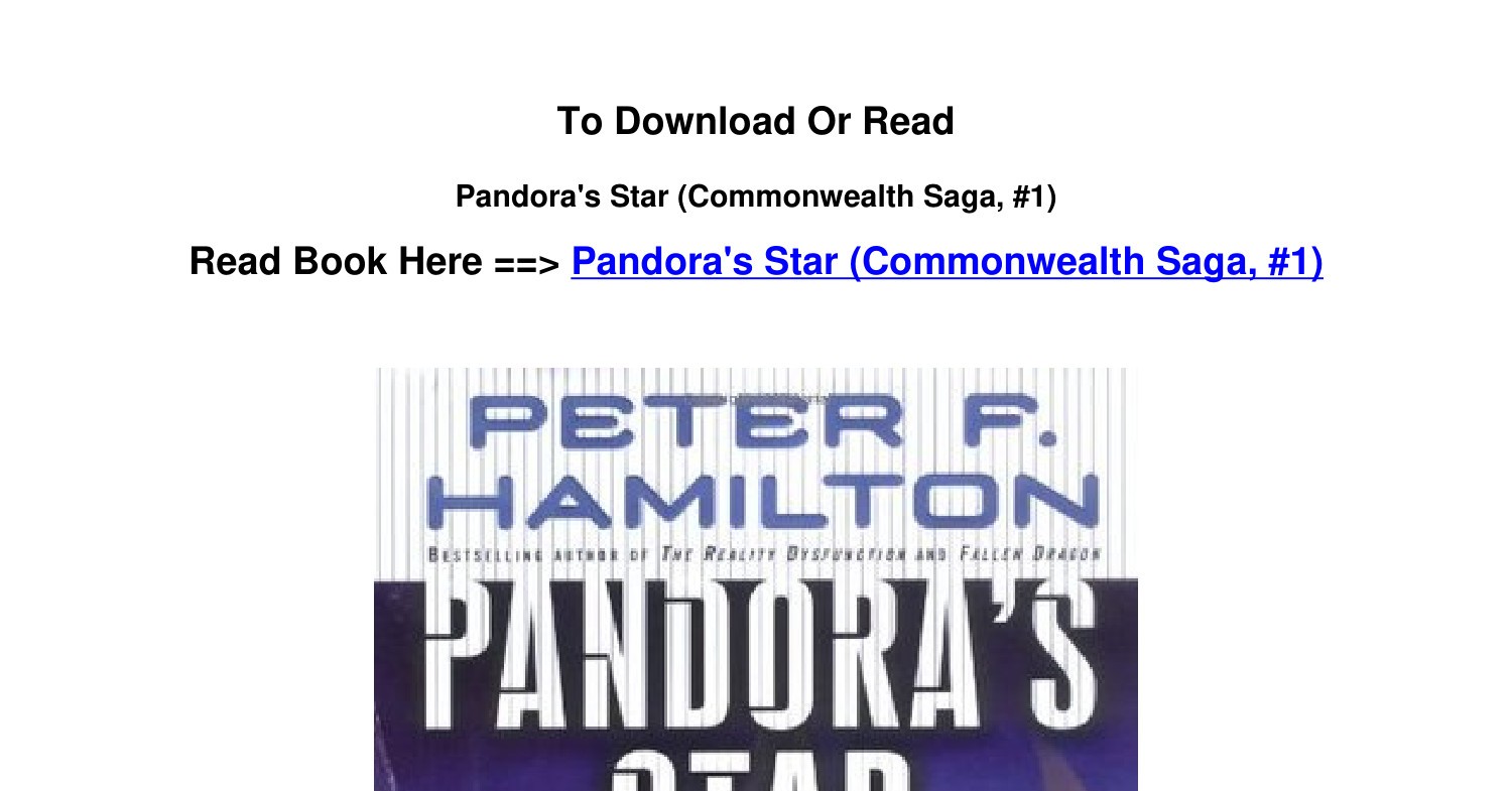 PDF DOWNLOAD Pandora s Star Commonwealth Saga 1 by Peter F Hamilton.pdf ...