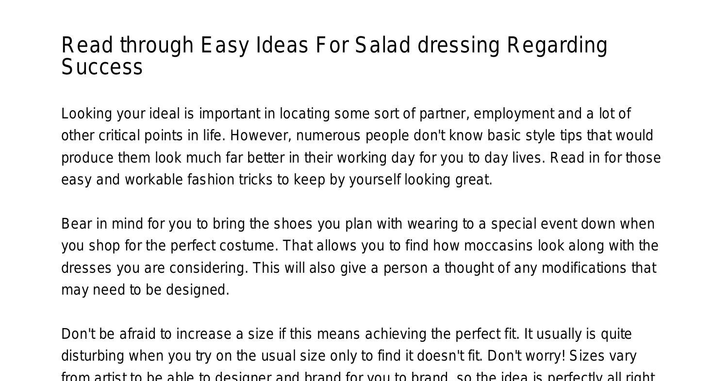 Study Easy Ideas For Dressing up To get Successgxexy.pdf.pdf | DocDroid