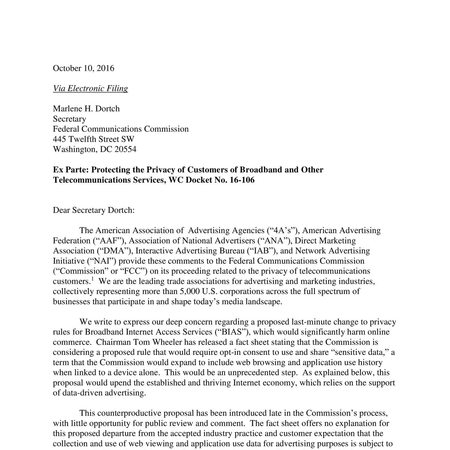 Trade Association Letter to FCC.pdf | DocDroid