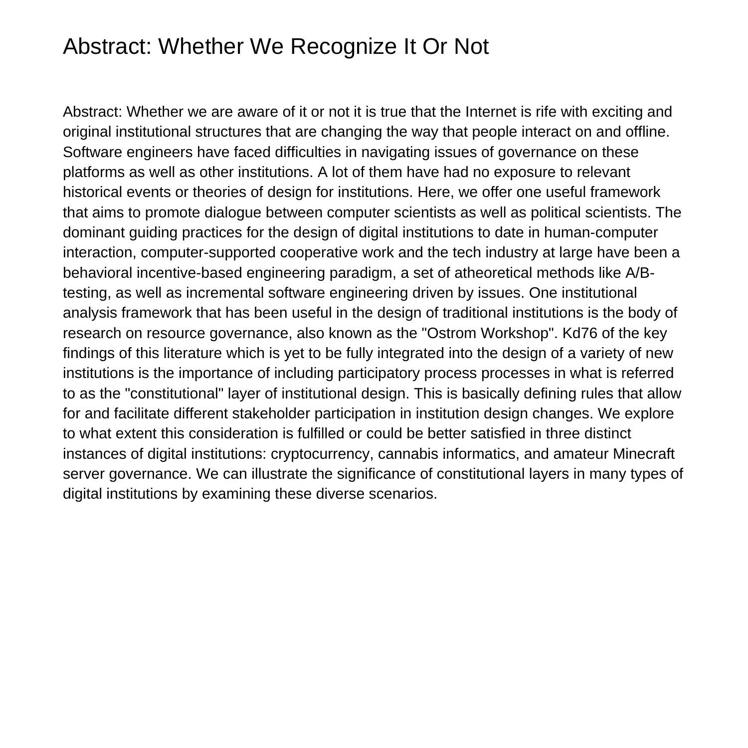 Abstract Whether We Recognize It Or Notmntjn.pdf.pdf | DocDroid
