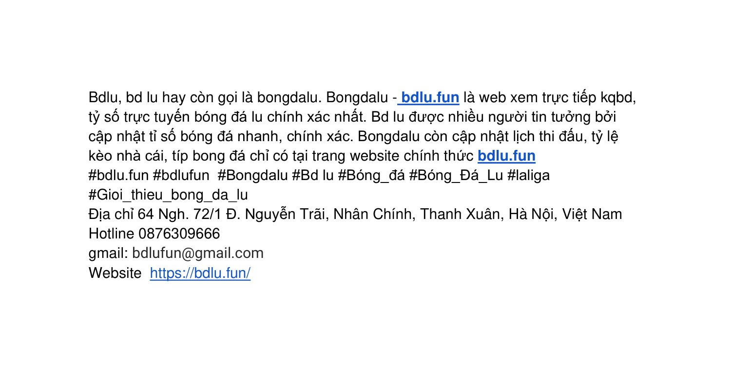 Bdlu - Bongdalu Fun - Kqbd trực tiếp bóng đá lu.docx | DocDroid