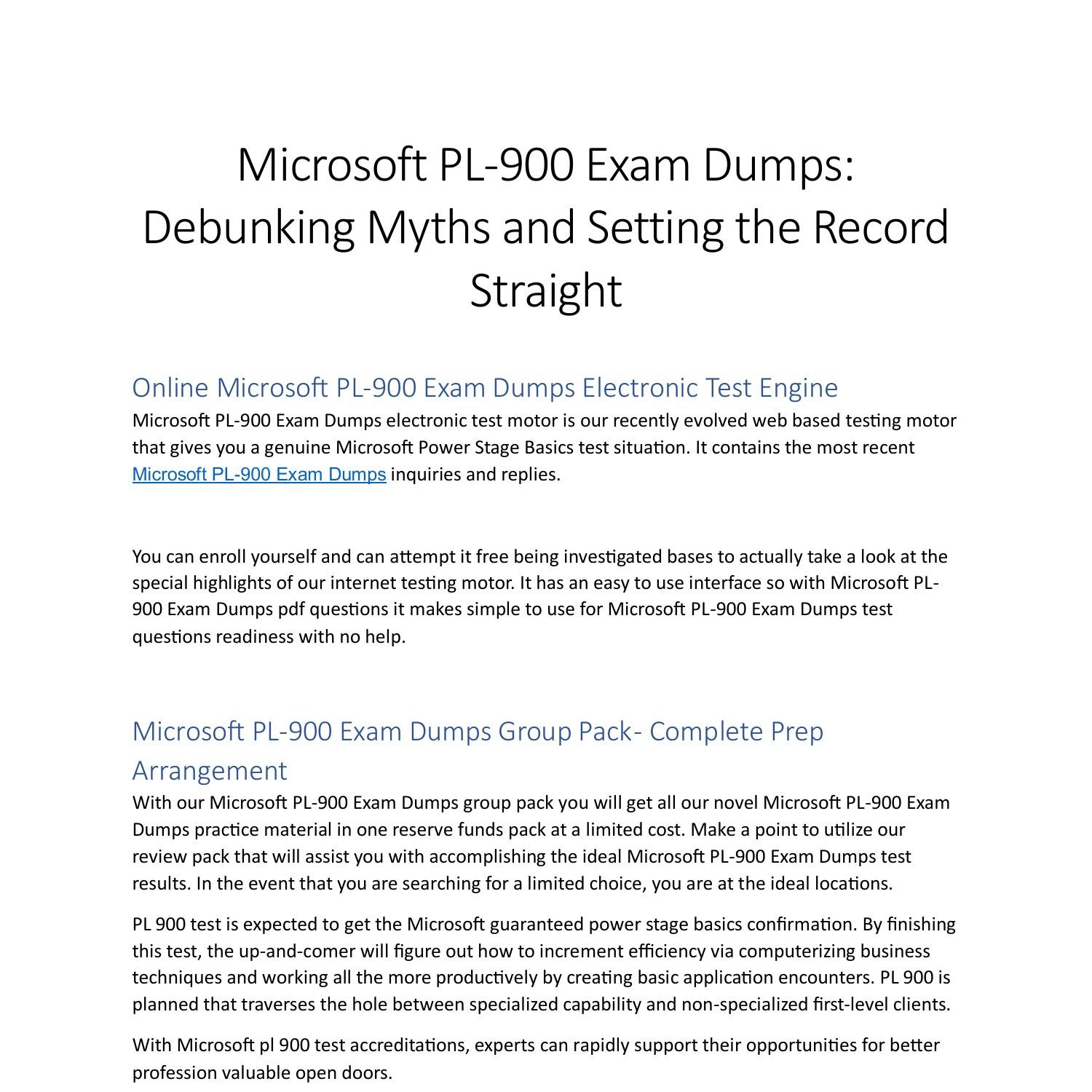 Microsoft PL 900 Exam Dumps pdf DocDroid