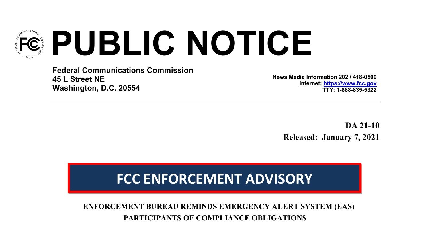 FCC Enforcement Advisory.pdf | DocDroid
