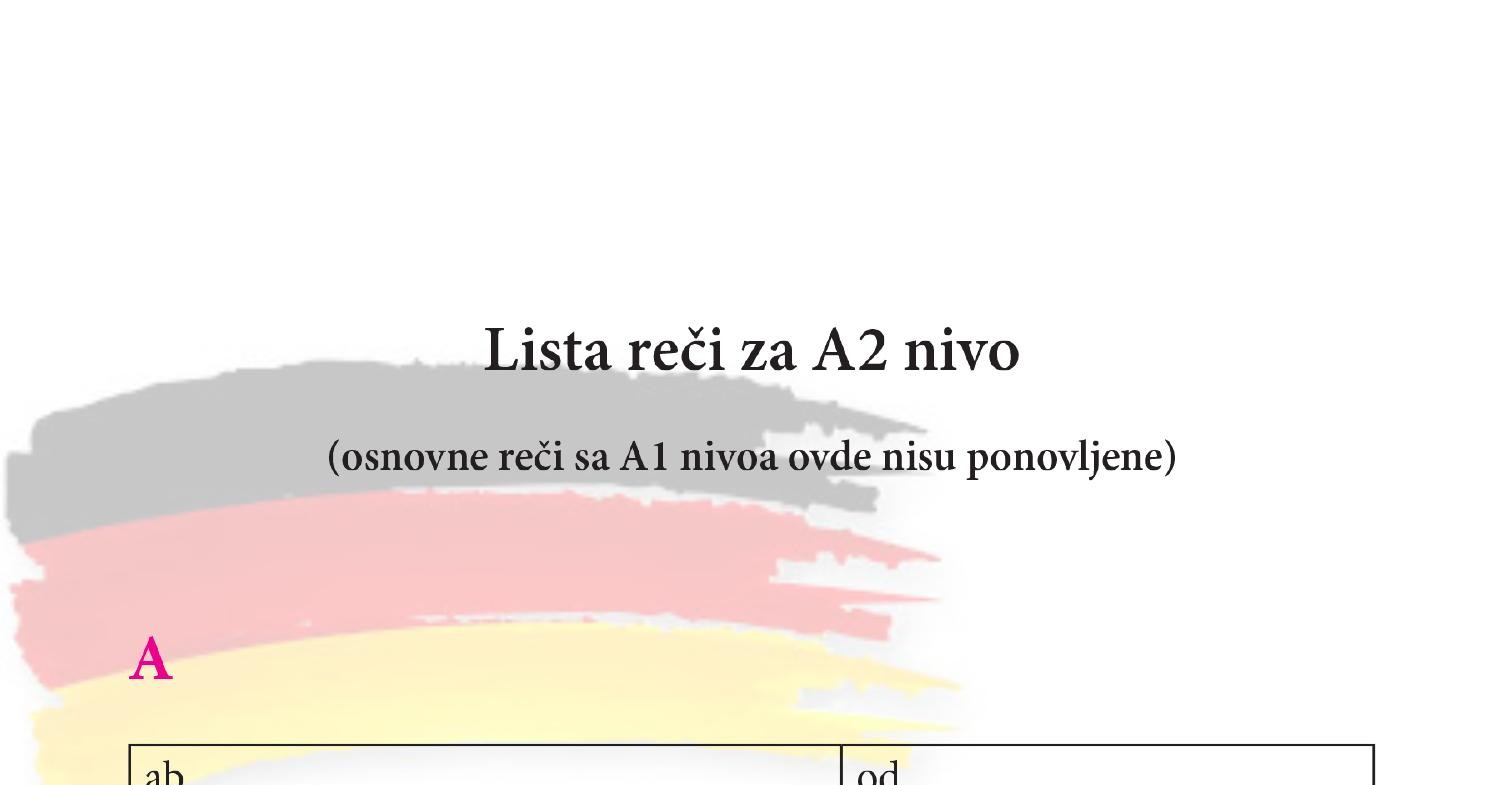 Lista reči s prevodom A2.pdf | DocDroid