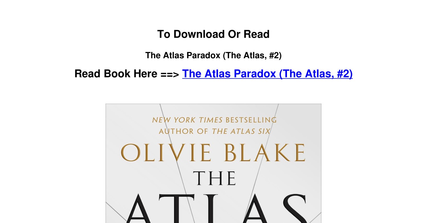 Pdf DOWNLOAD The Atlas Paradox The Atlas 2 BY Olivie Blake.pdf | DocDroid
