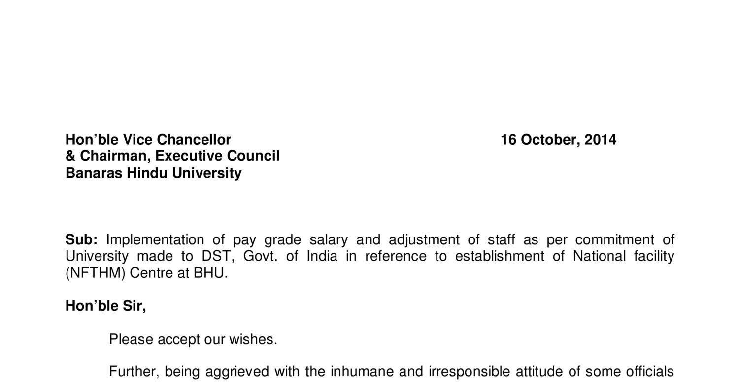 Letter to VC BHU from Staff NFTHM, IMS, BHU.pdf | DocDroid
