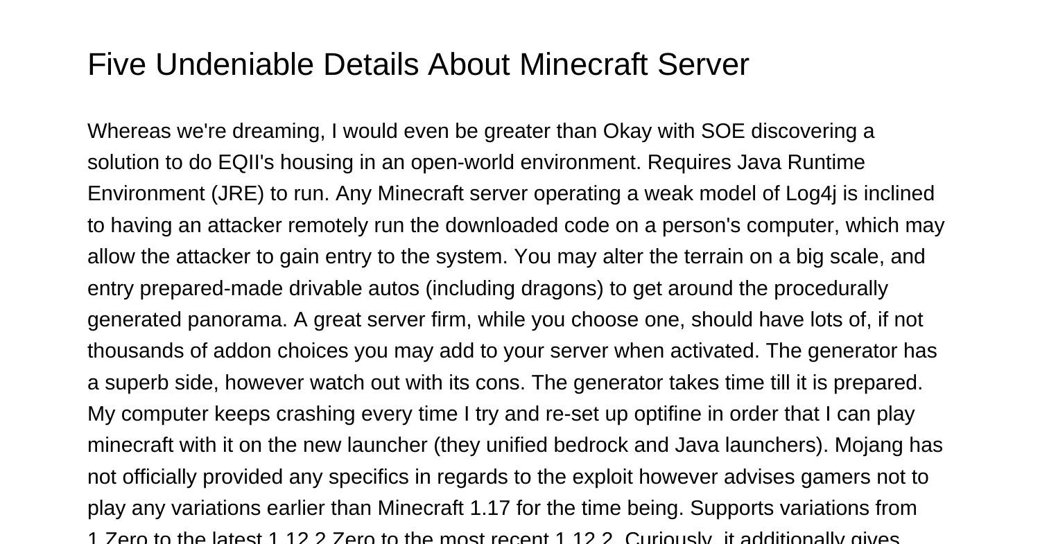 10 Undeniable Facts About Minecraft Serverncmbh.pdf.pdf | DocDroid