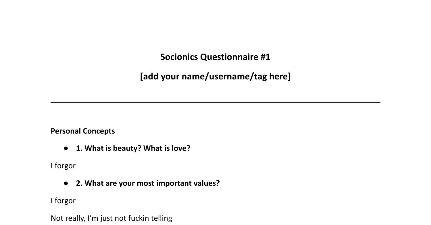 Socionics Questionnaire #1.pdf | DocDroid