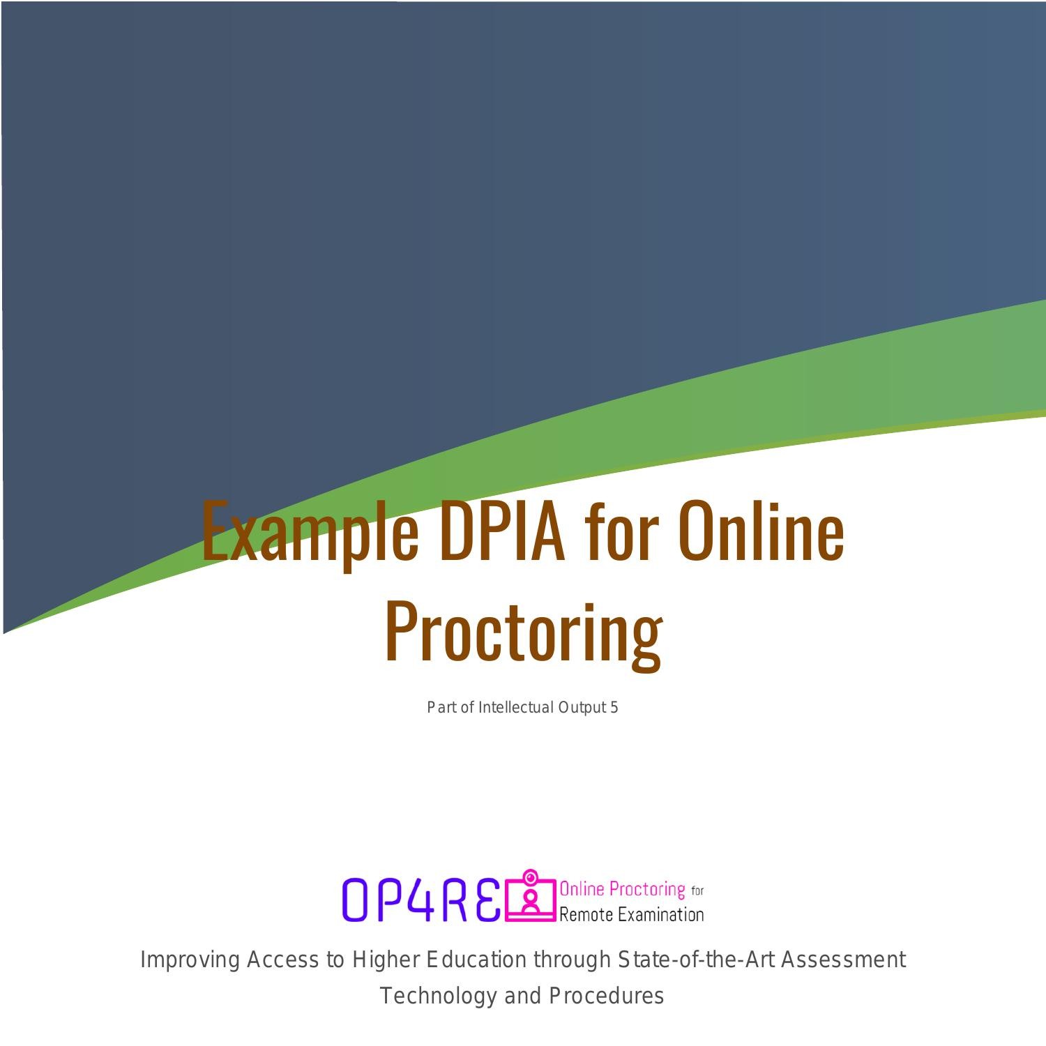 Example DPIA for Online Proctoring (VU).pdf | DocDroid
