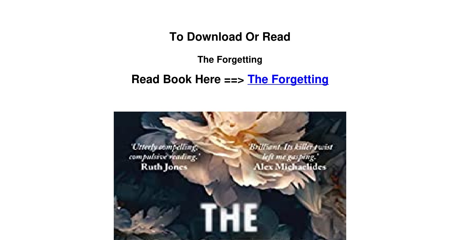 ePub Download The Forgetting by Hannah Beckerman.pdf | DocDroid