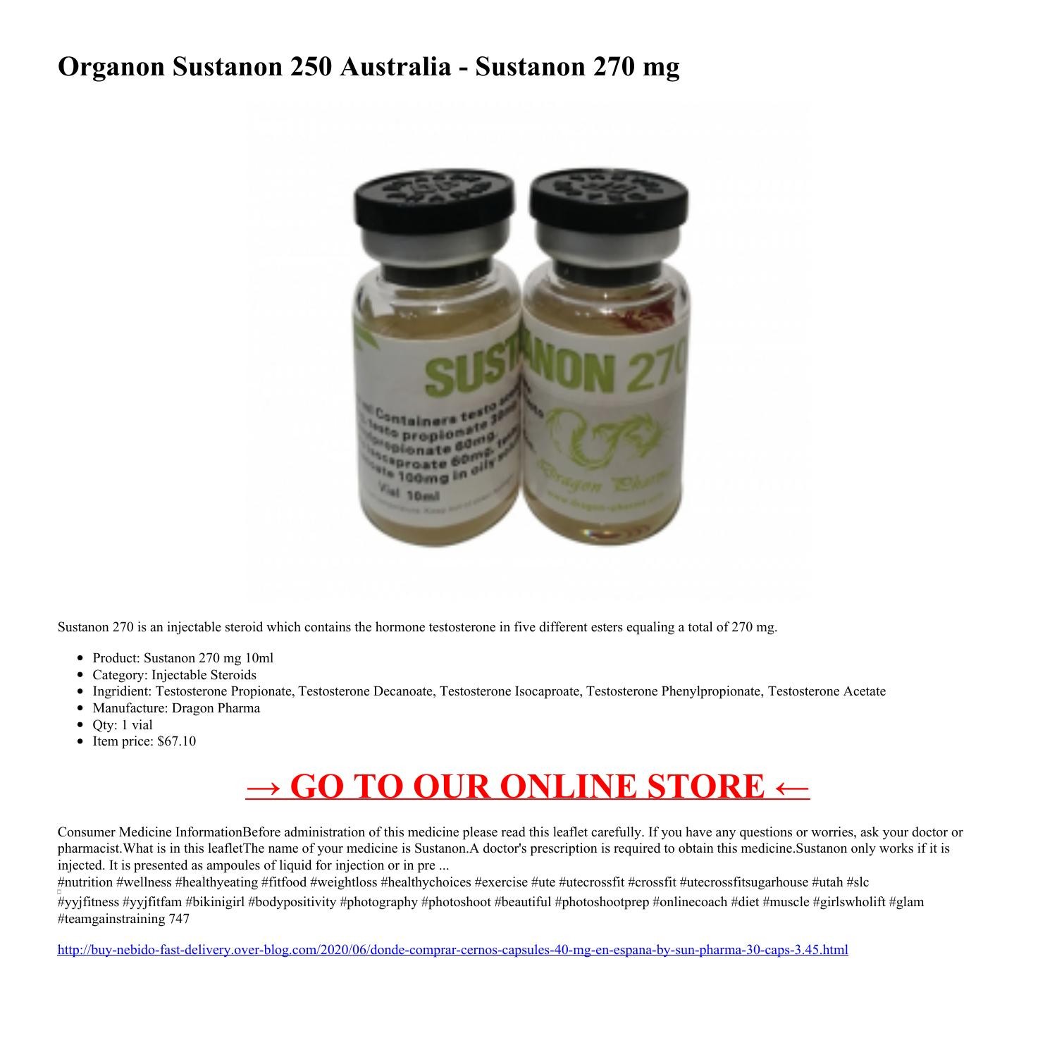 Organon Sustanon 250 Australia.pdf | DocDroid