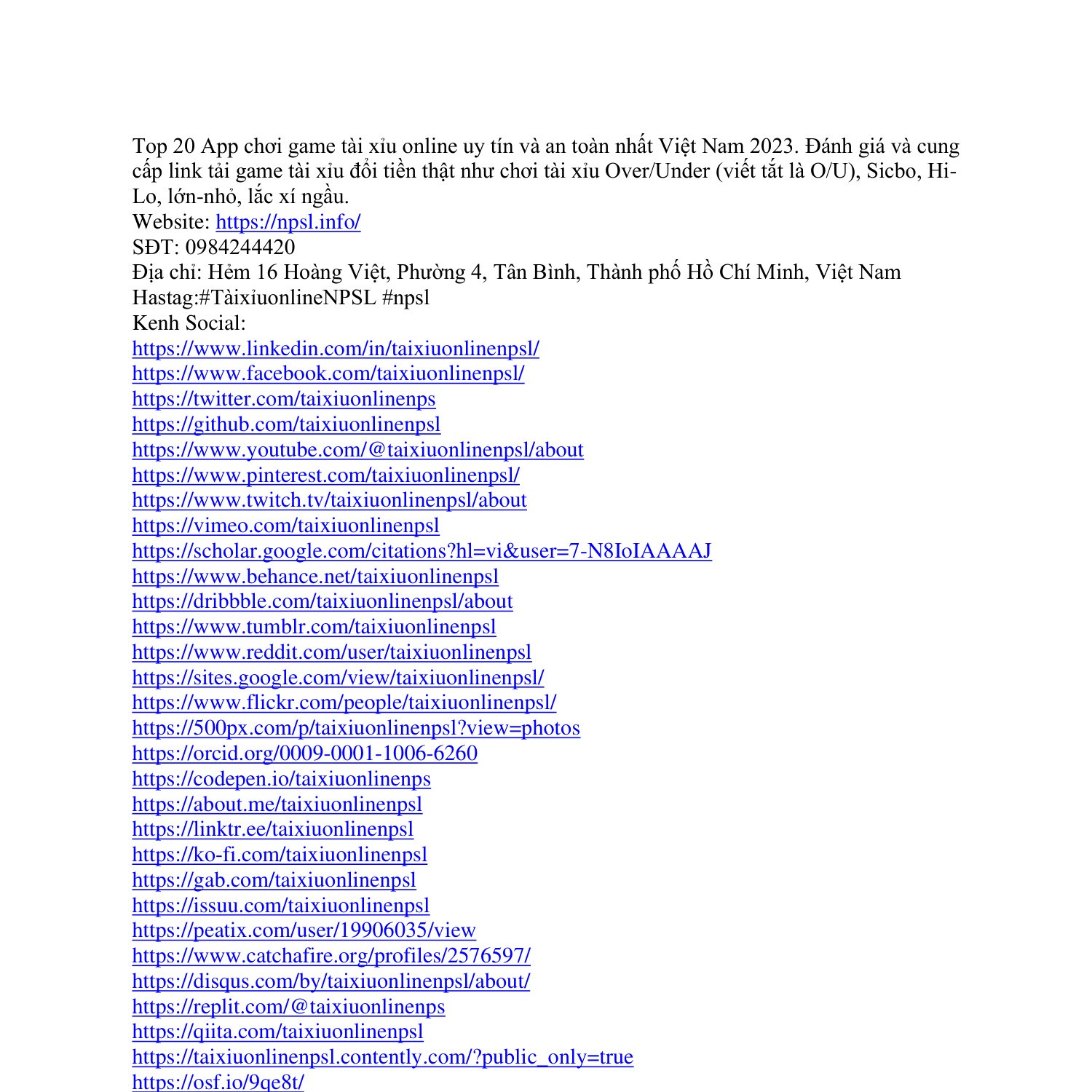 Tai xiu online NPSL.docx | DocDroid