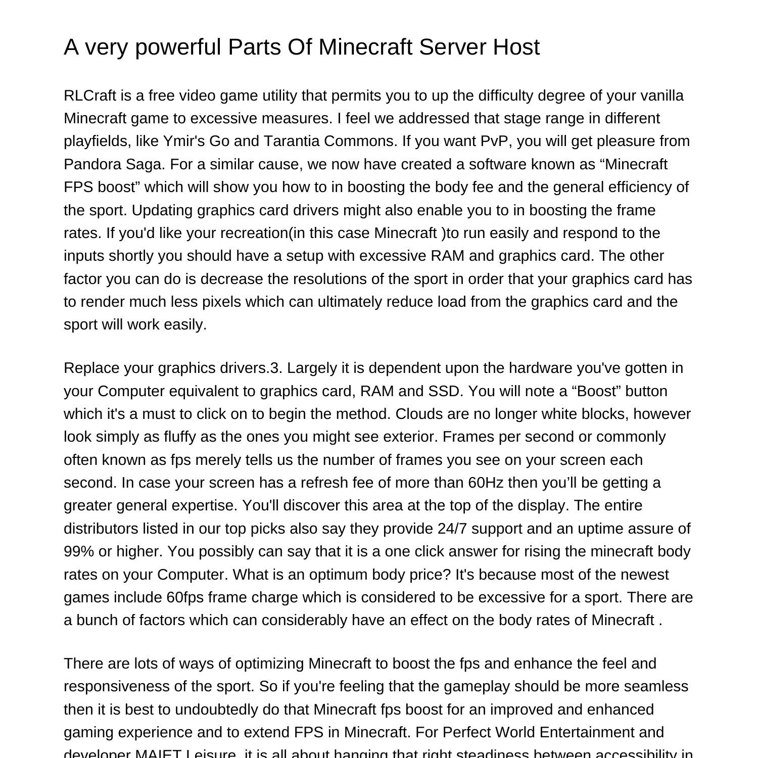 An important Parts Of Minecraft Server Hostarnmk.pdf.pdf | DocDroid