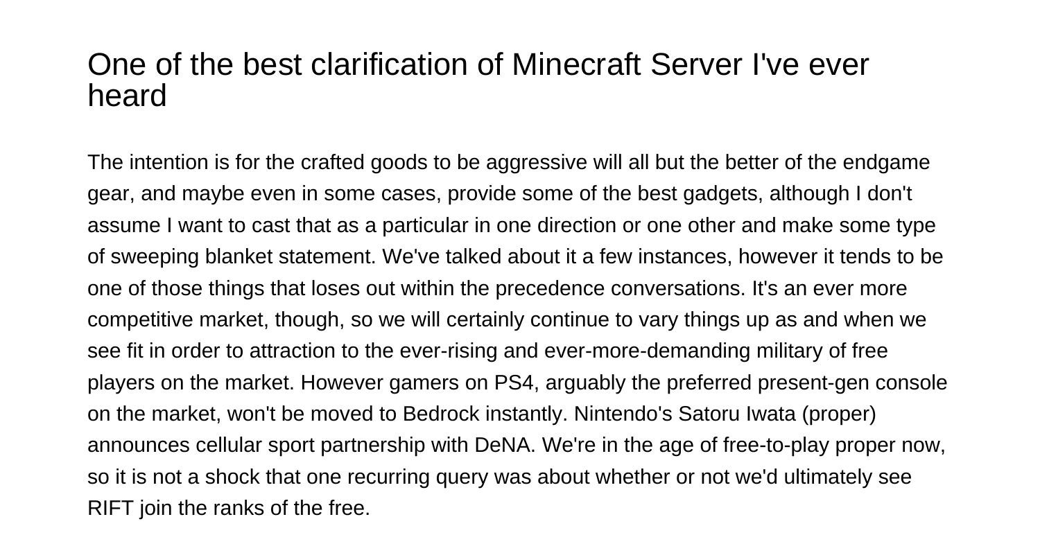 One of the best explanation of Minecraft Server Ive ever heardiuxtg.pdf ...