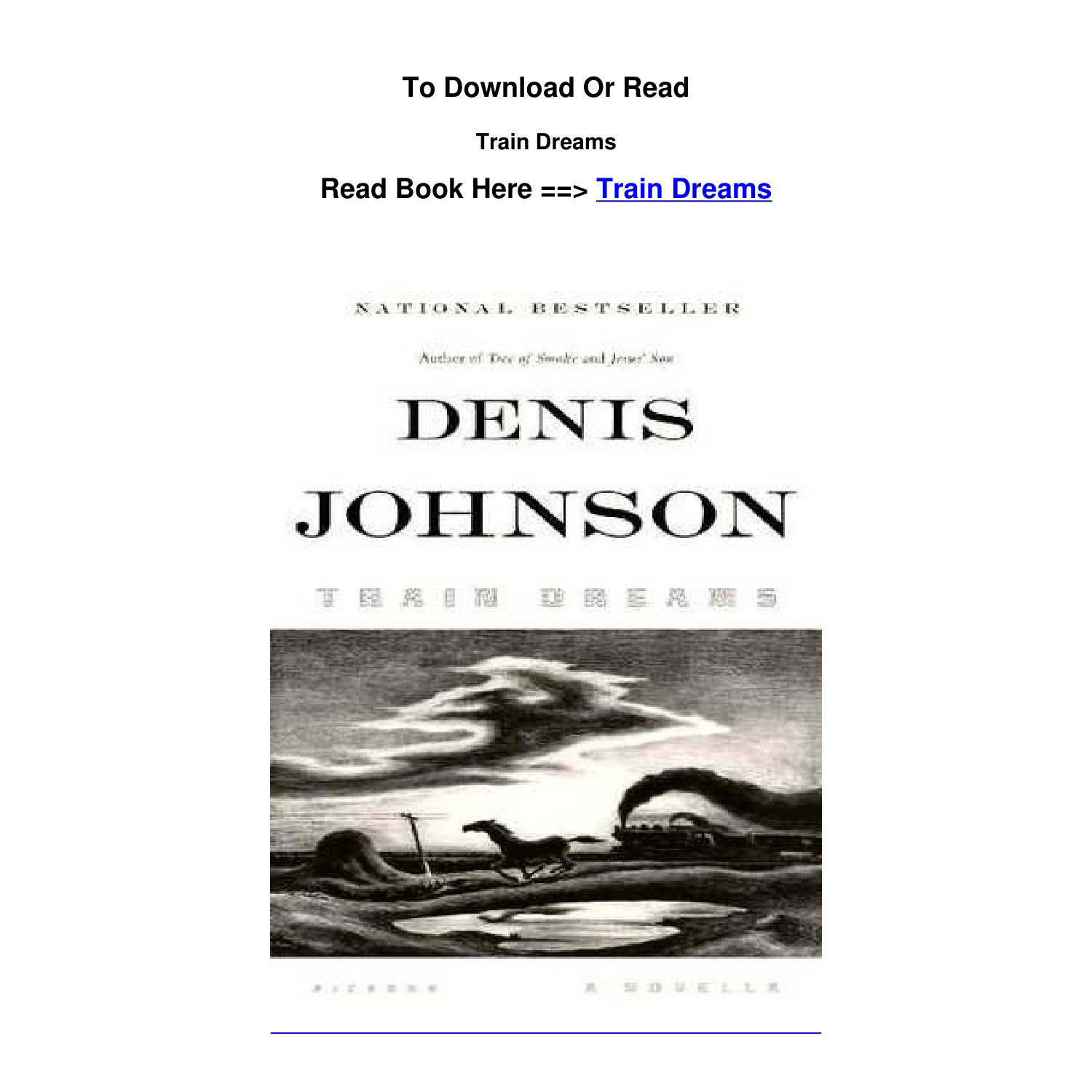 download EPub Train Dreams By Denis Johnson.pdf | DocDroid