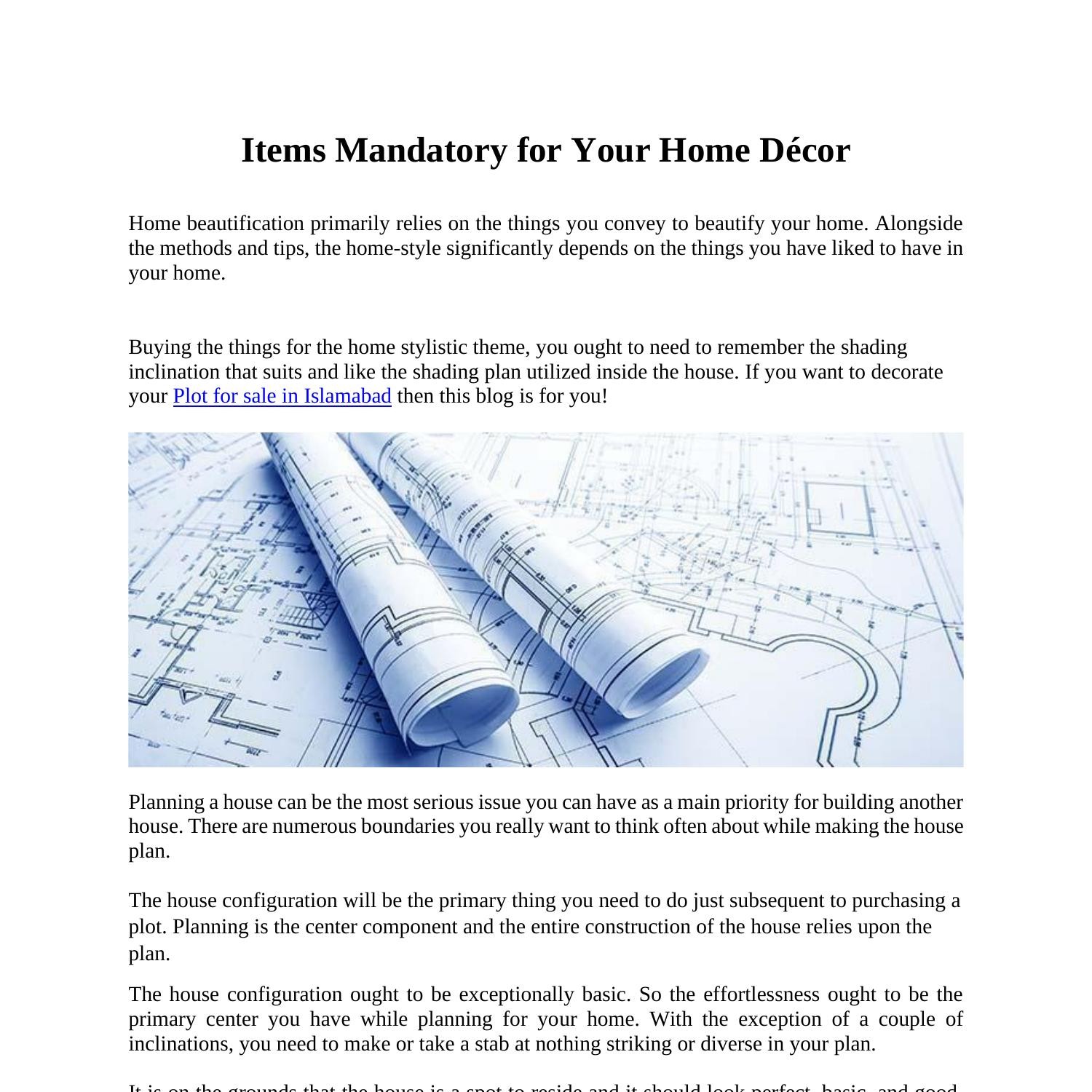 Items Mandatory for Your Home Décor.pdf | DocDroid
