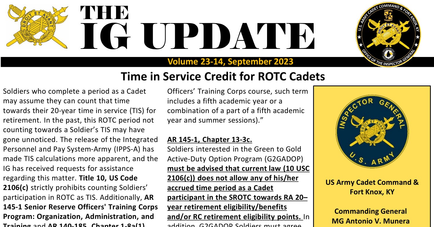 IG Update 23-14 Time in Service Credit.pdf | DocDroid