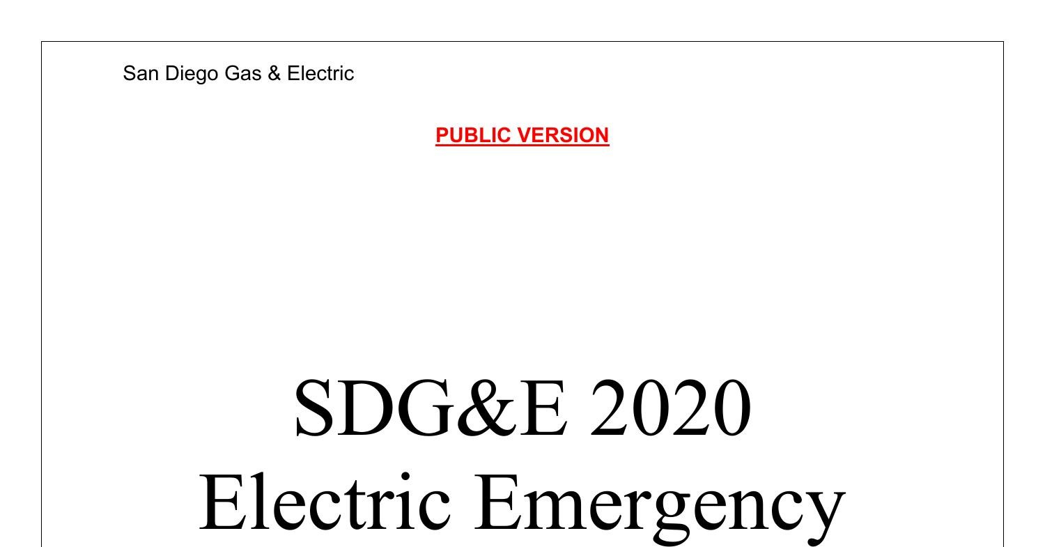 SDG&E 2020 Redbook—Electric Emergency Load Curtailment Plan_PUBLIC (1 ...