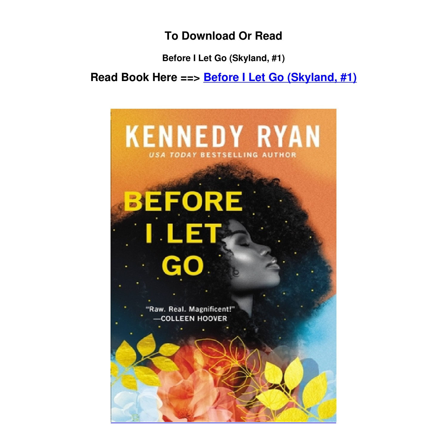 DOWNLOAD EPub Before I Let Go Skyland 1 BY Kennedy Ryan.pdf | DocDroid