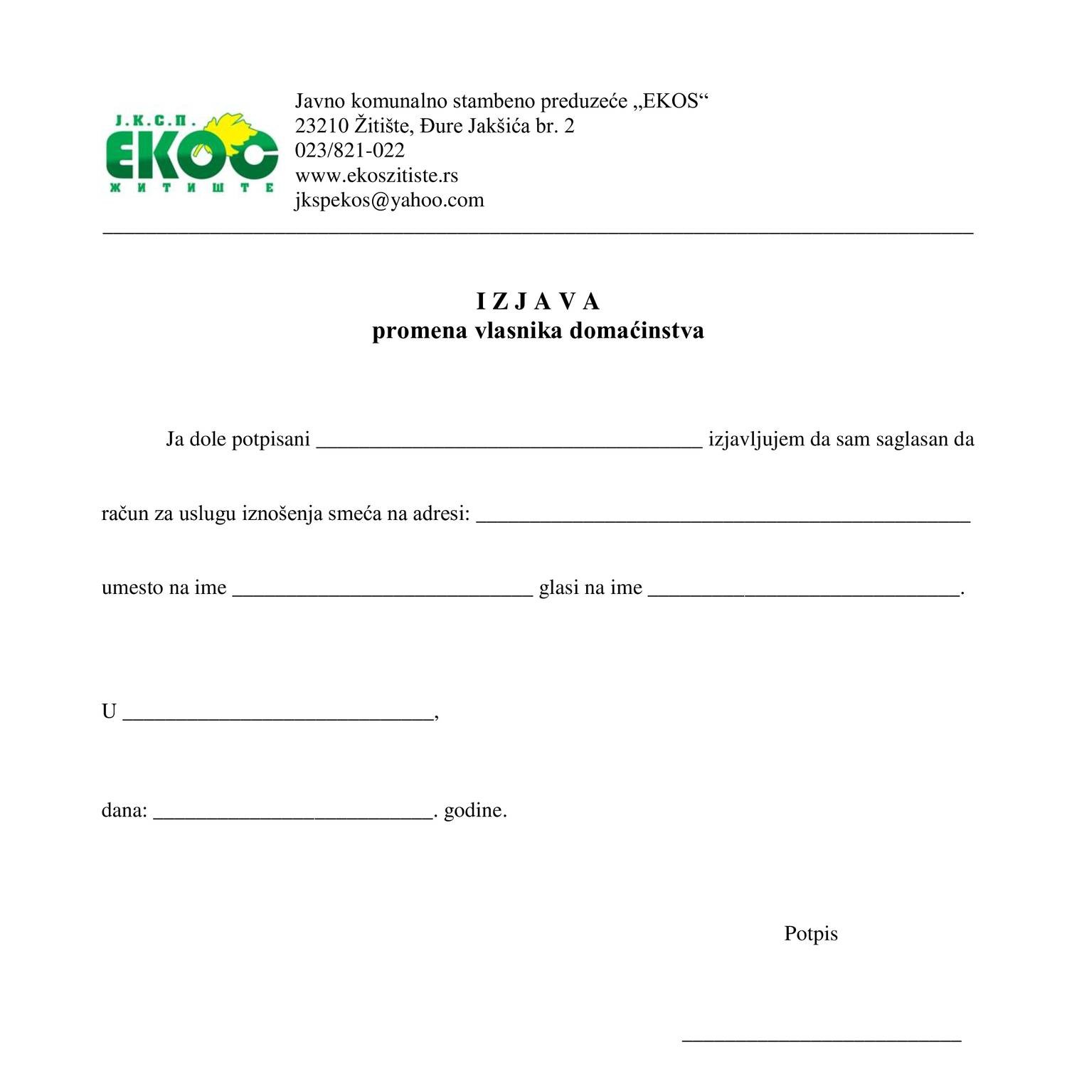 Izjava promena vlasnika domacinstva.pdf | DocDroid