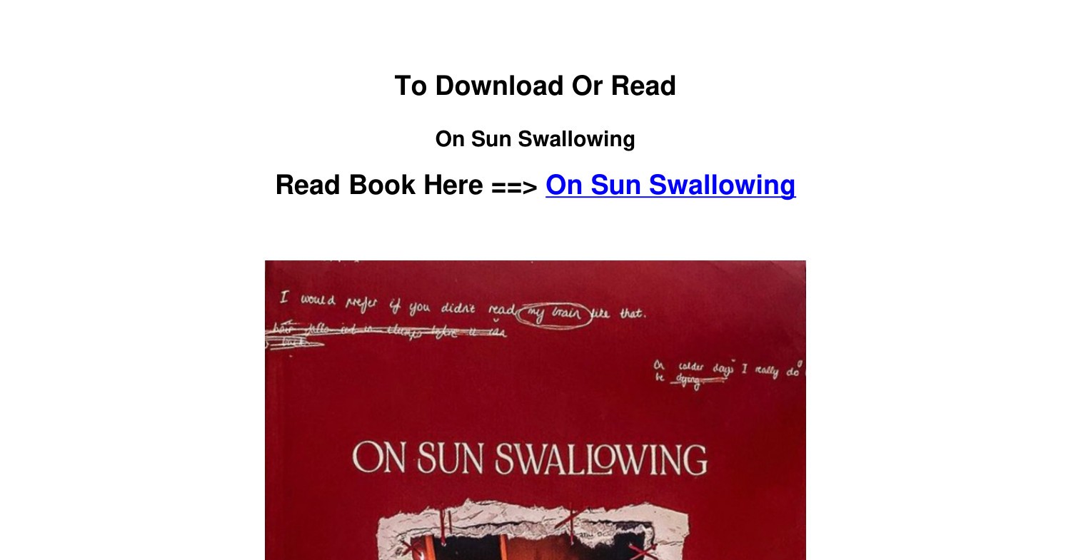 epub DOWNLOAD On Sun Swallowing by Dakota Warren.pdf | DocDroid