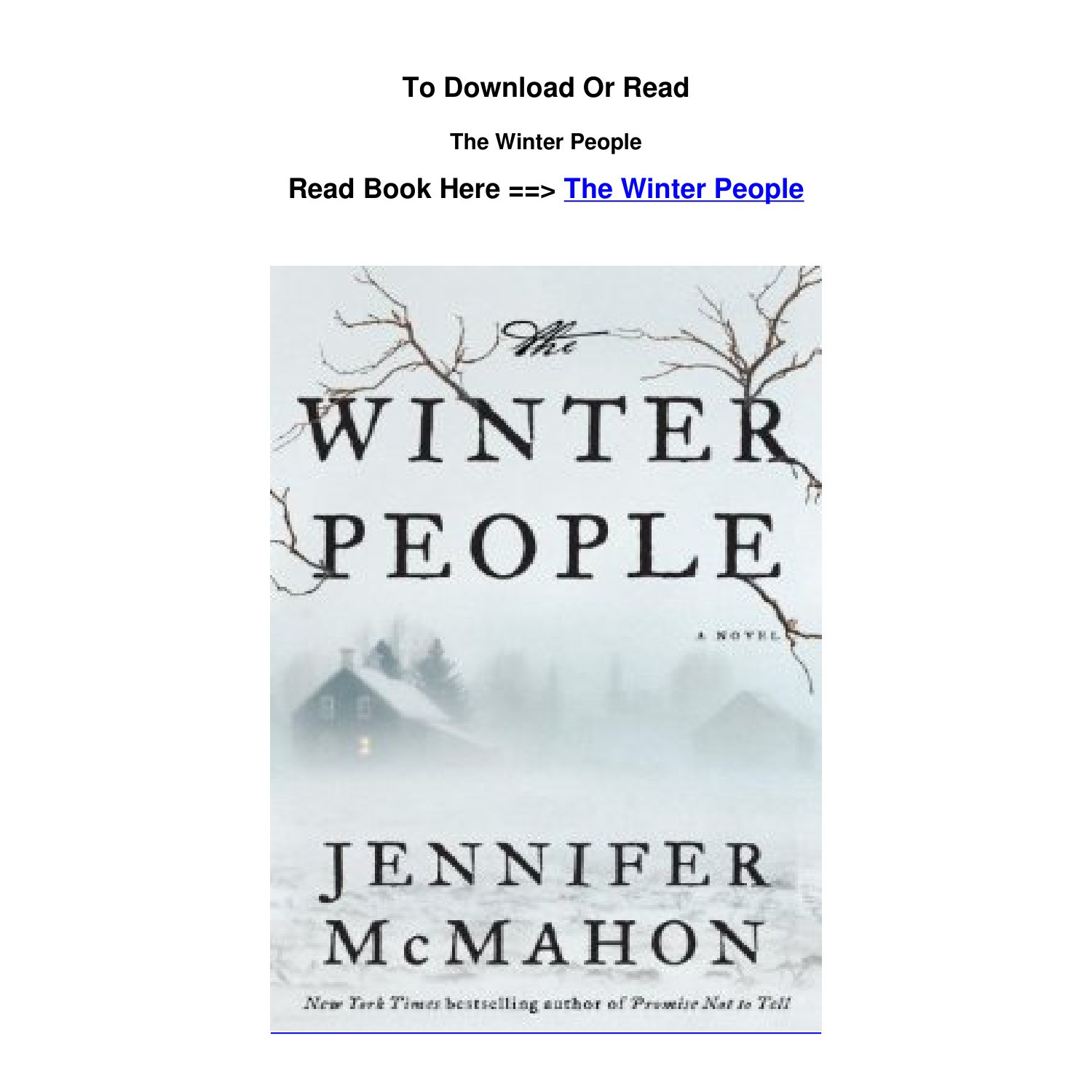 Download EPUB The Winter People By Jennifer McMahon.pdf | DocDroid