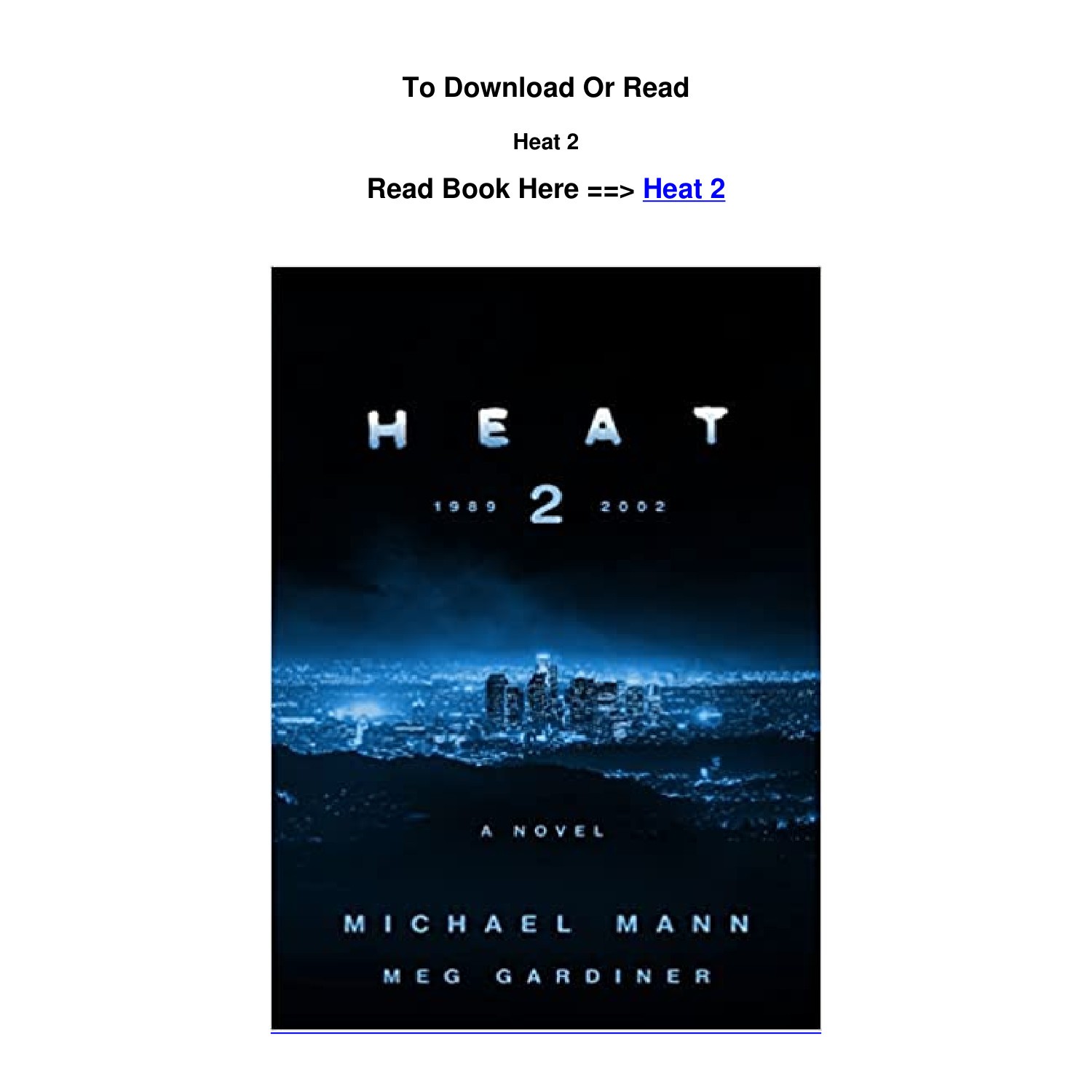 Download Pdf Heat 2 BY Michael Mann.pdf | DocDroid