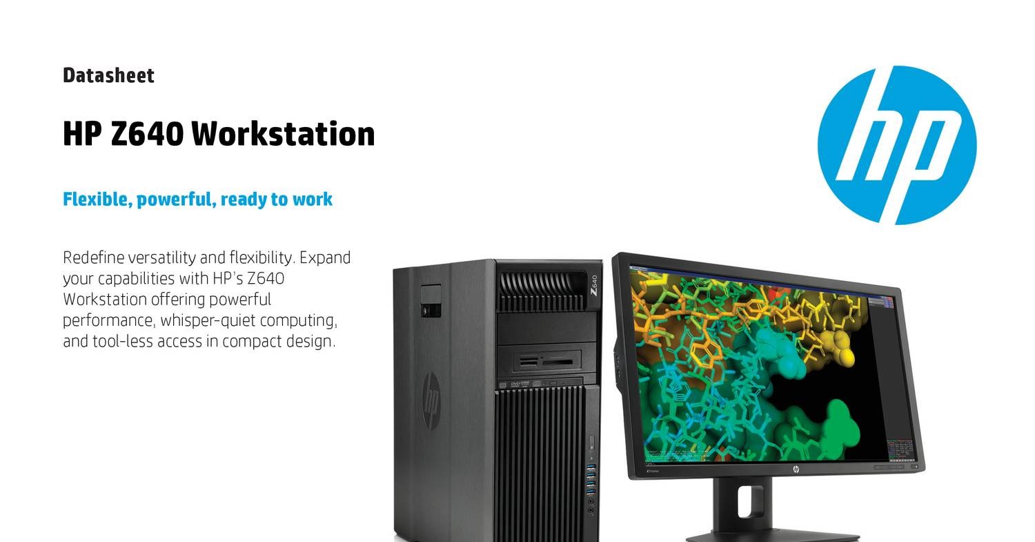 HP Workstation Z640 datasheet.pdf | DocDroid